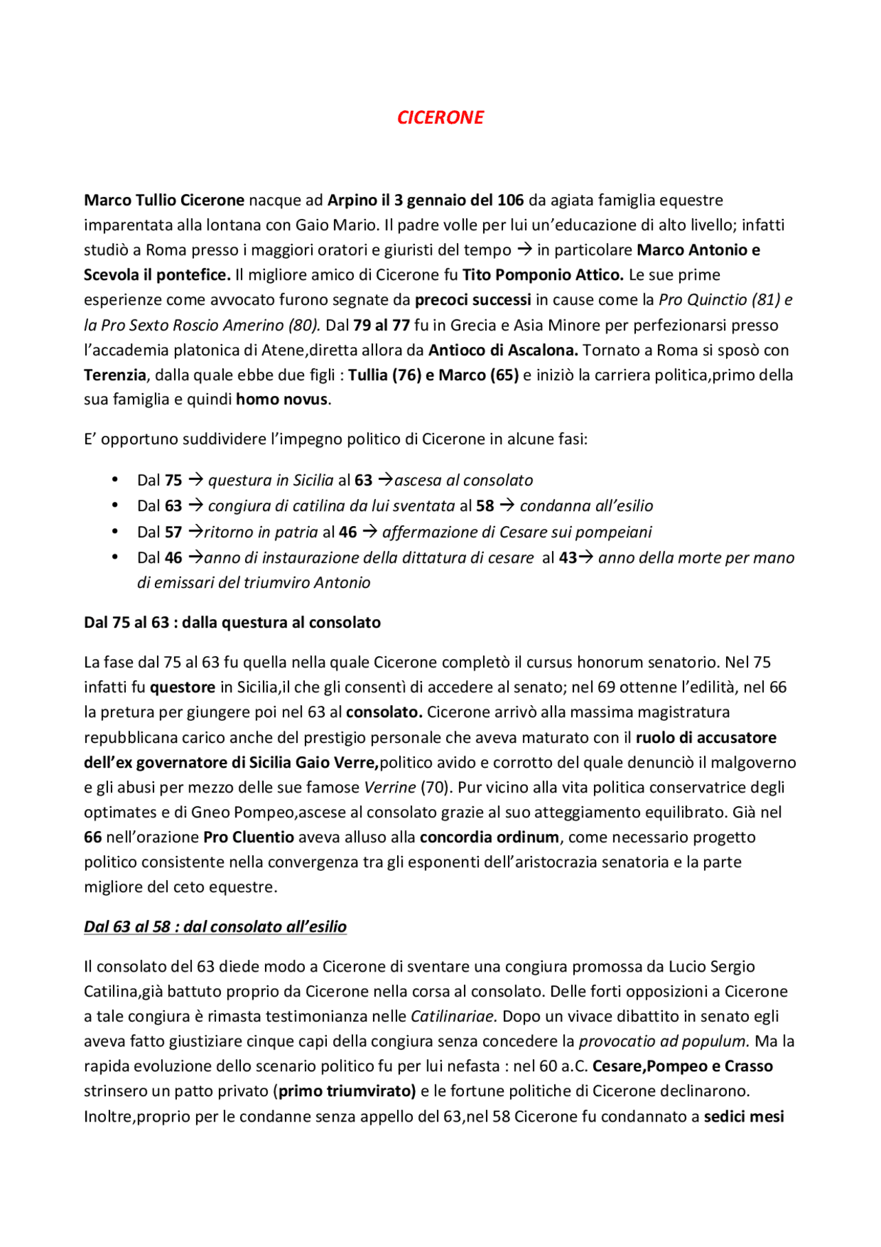 Riassunto Autori Latini Per Esame Lechi Zago Docsity