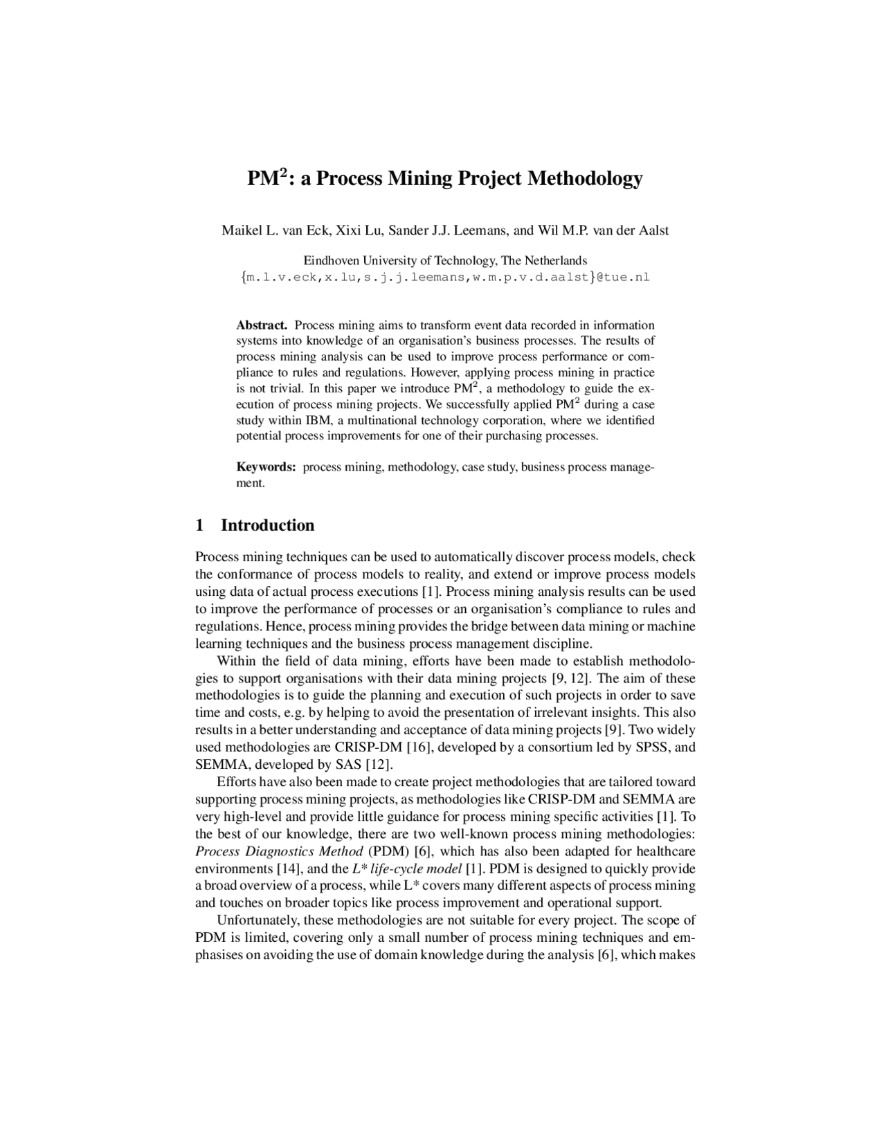 Process Mining Project Methodology Docsity