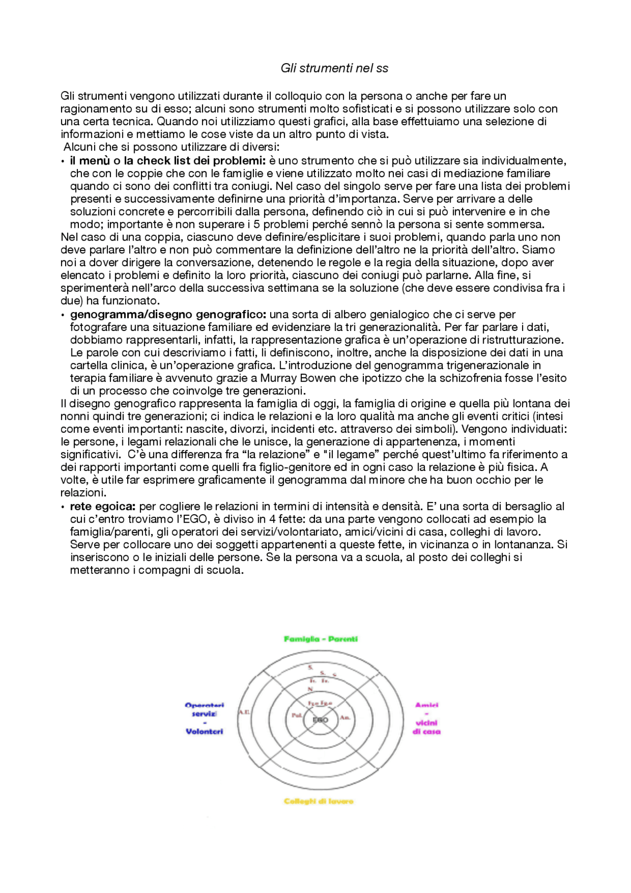 Gli Strumenti Nel Servizio Sociale Docsity