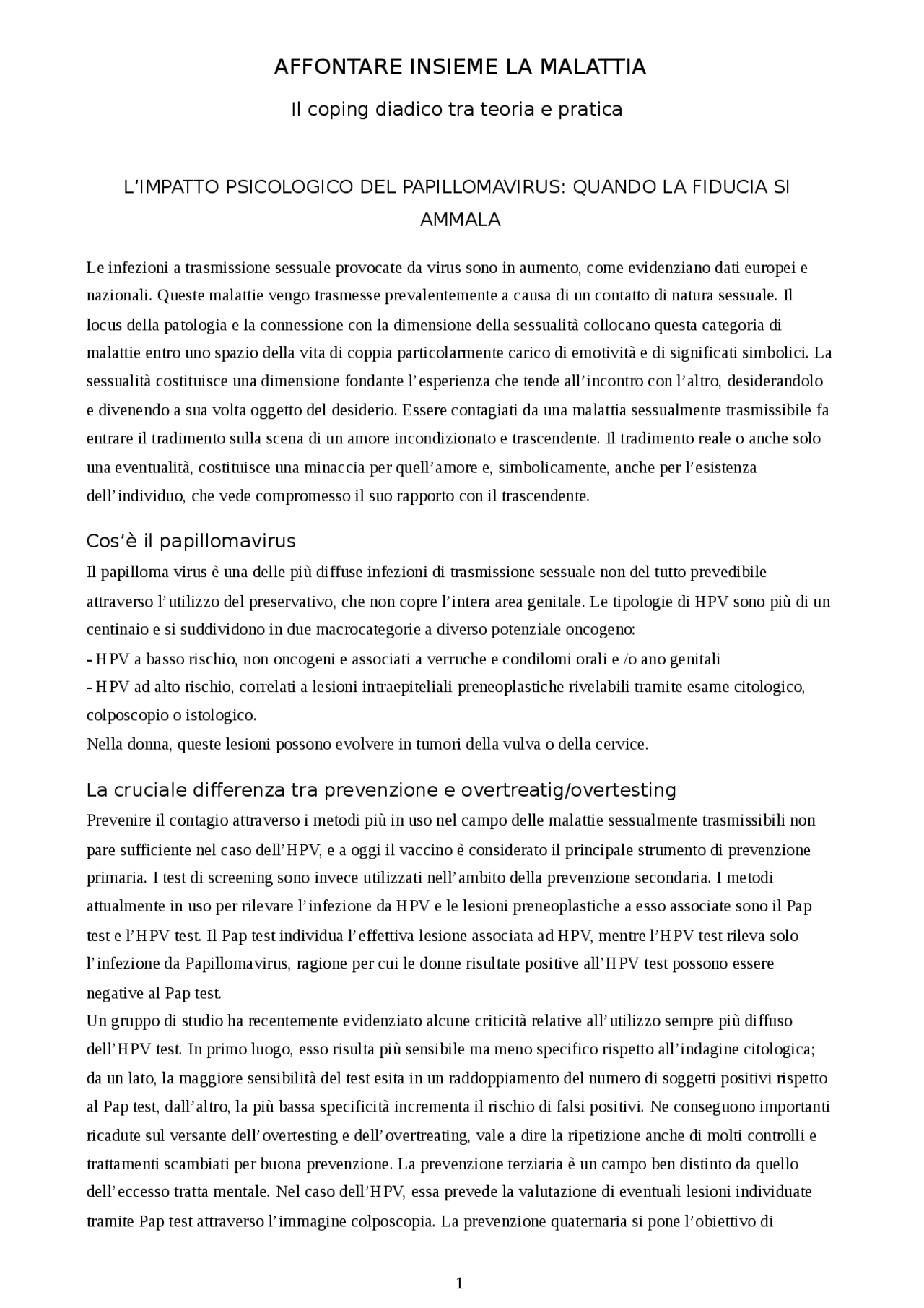 Affrontare Insieme La Malattia Il Coping Diadico Tra Teoria E Pratica