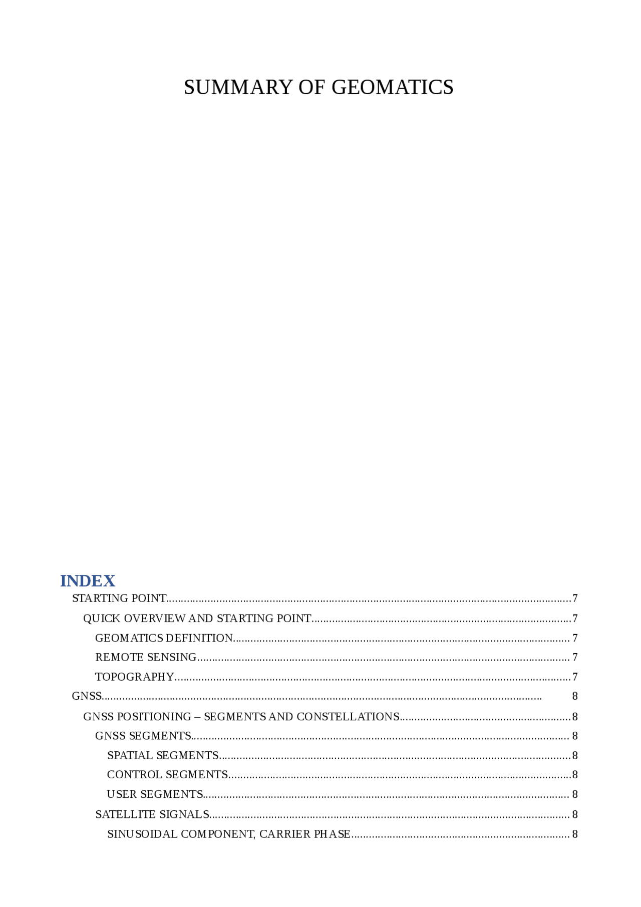 Geomatics Lectures Of Polytechnic Of Turin Docsity