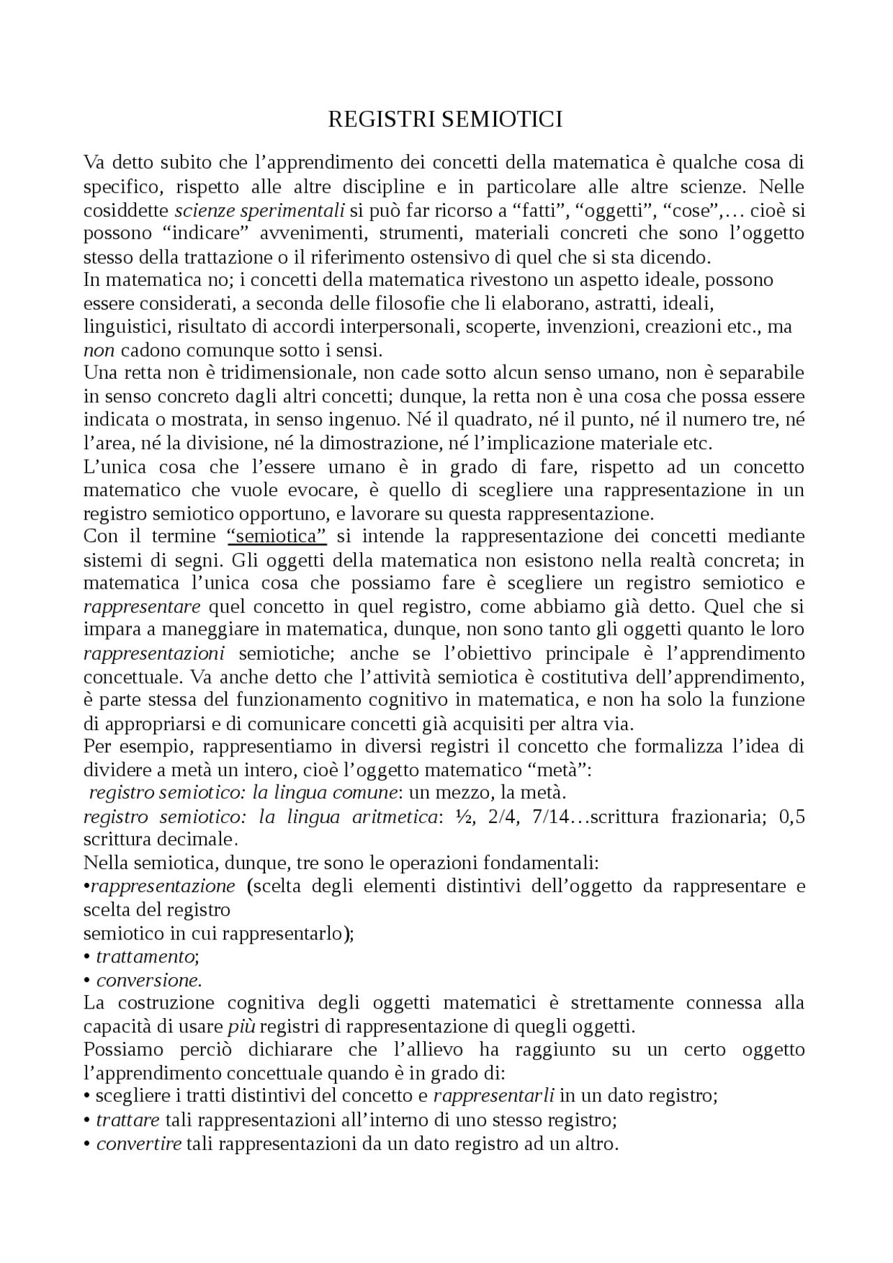 Didattica Della Matematica Docsity