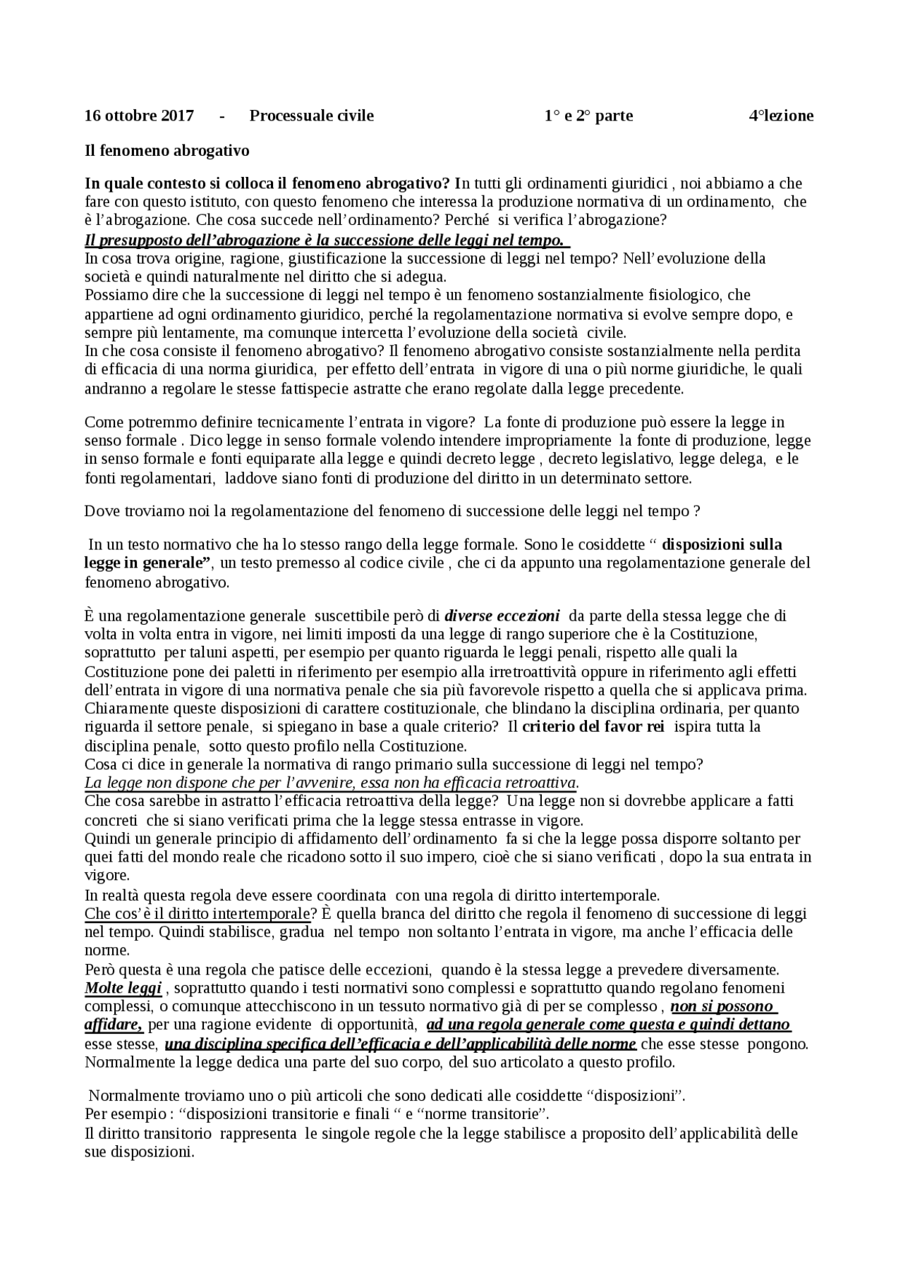 Appunti Procedura Civile Notes De Procédure Civile Docsity