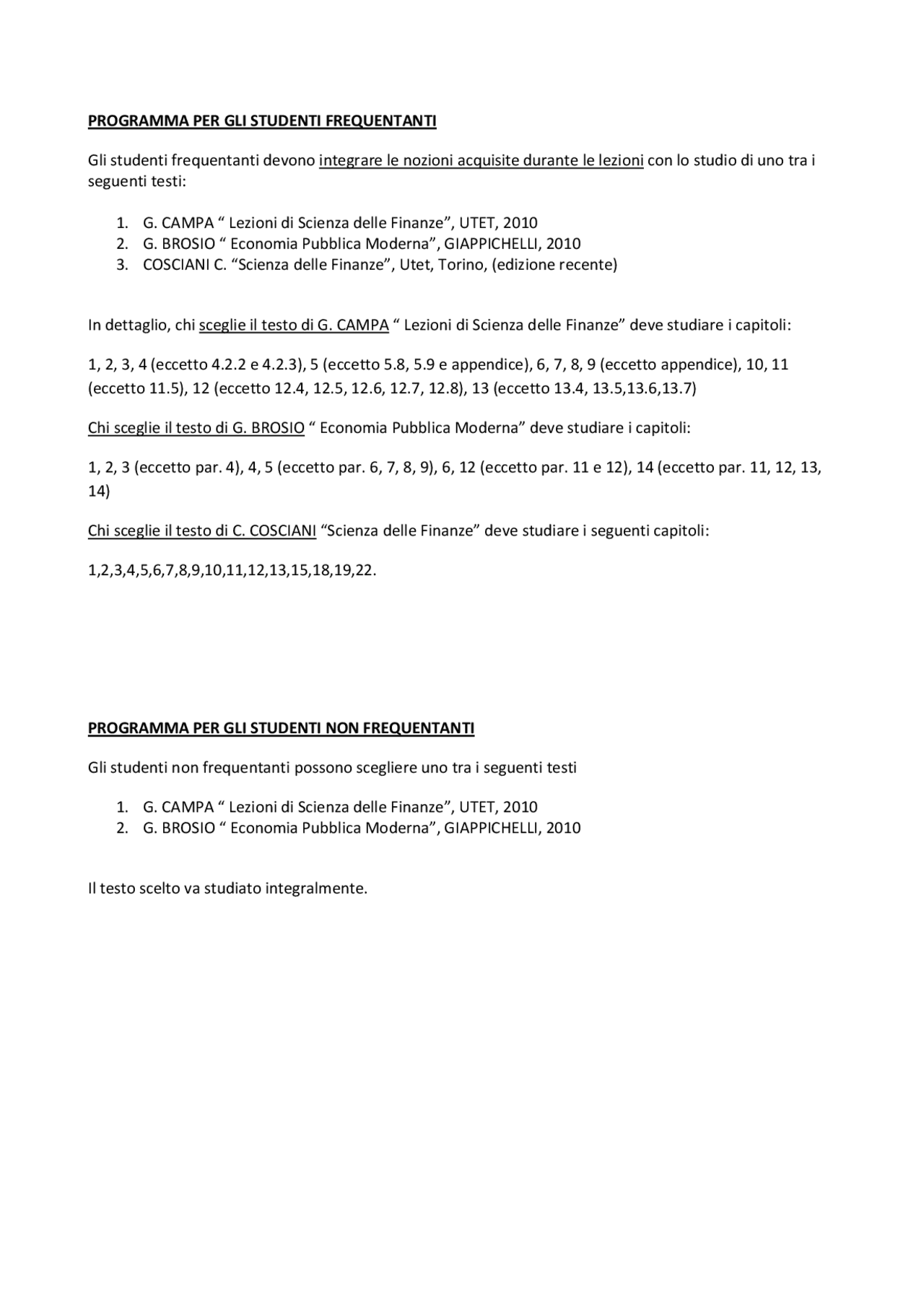 Scienza Delle Finanze Docsity