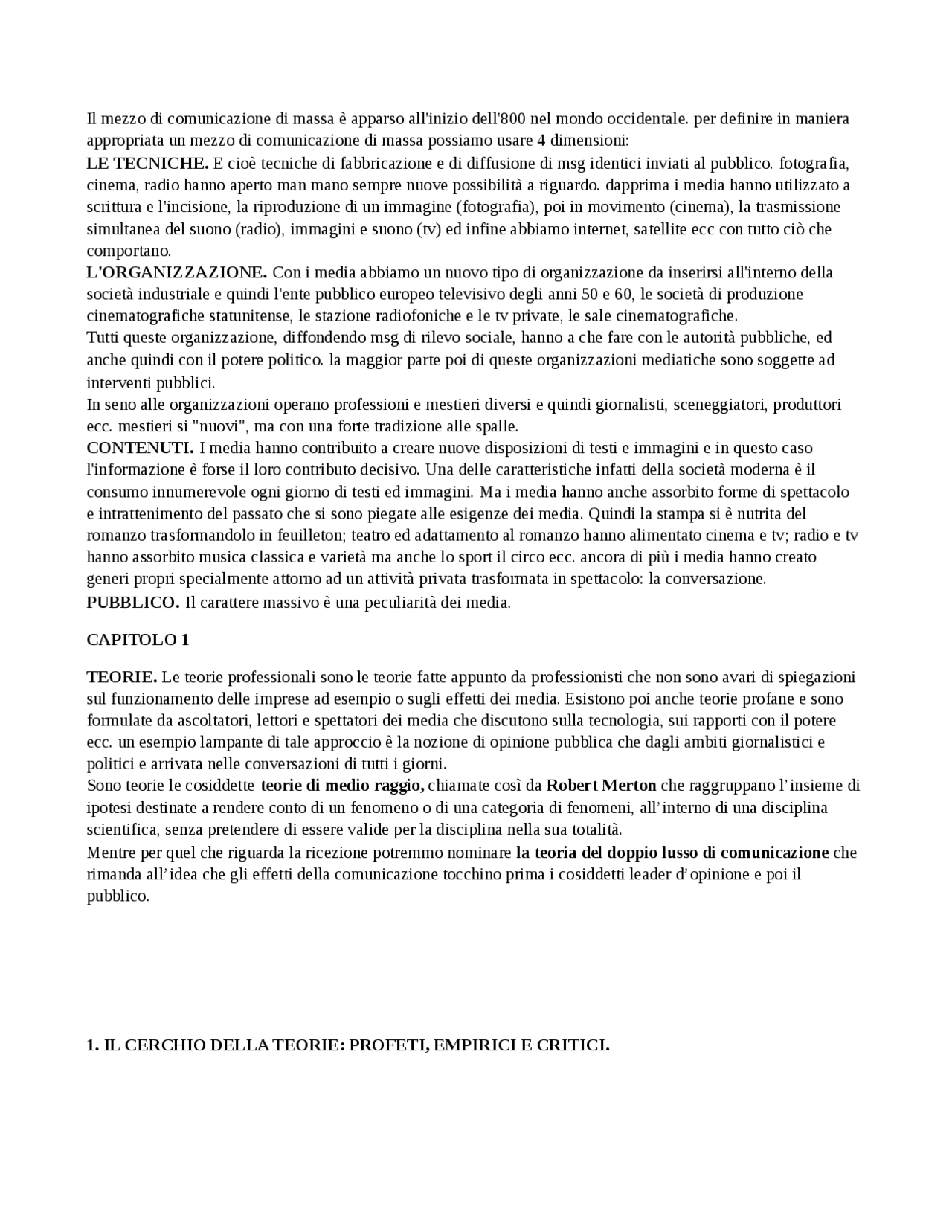 Introduzione Ai Media J Bourdon Docsity