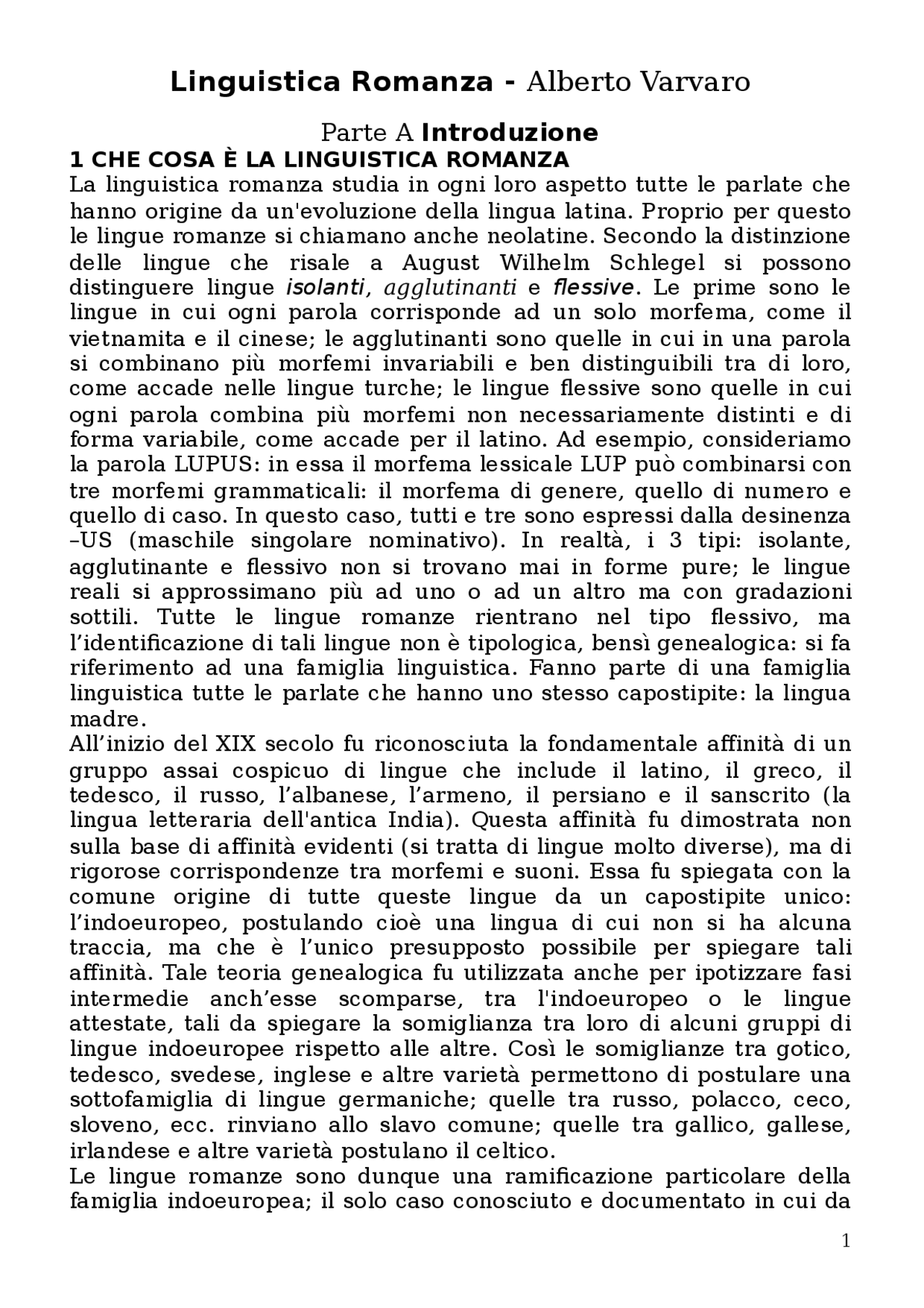 A Varvaro Linguistica Romanza Docsity