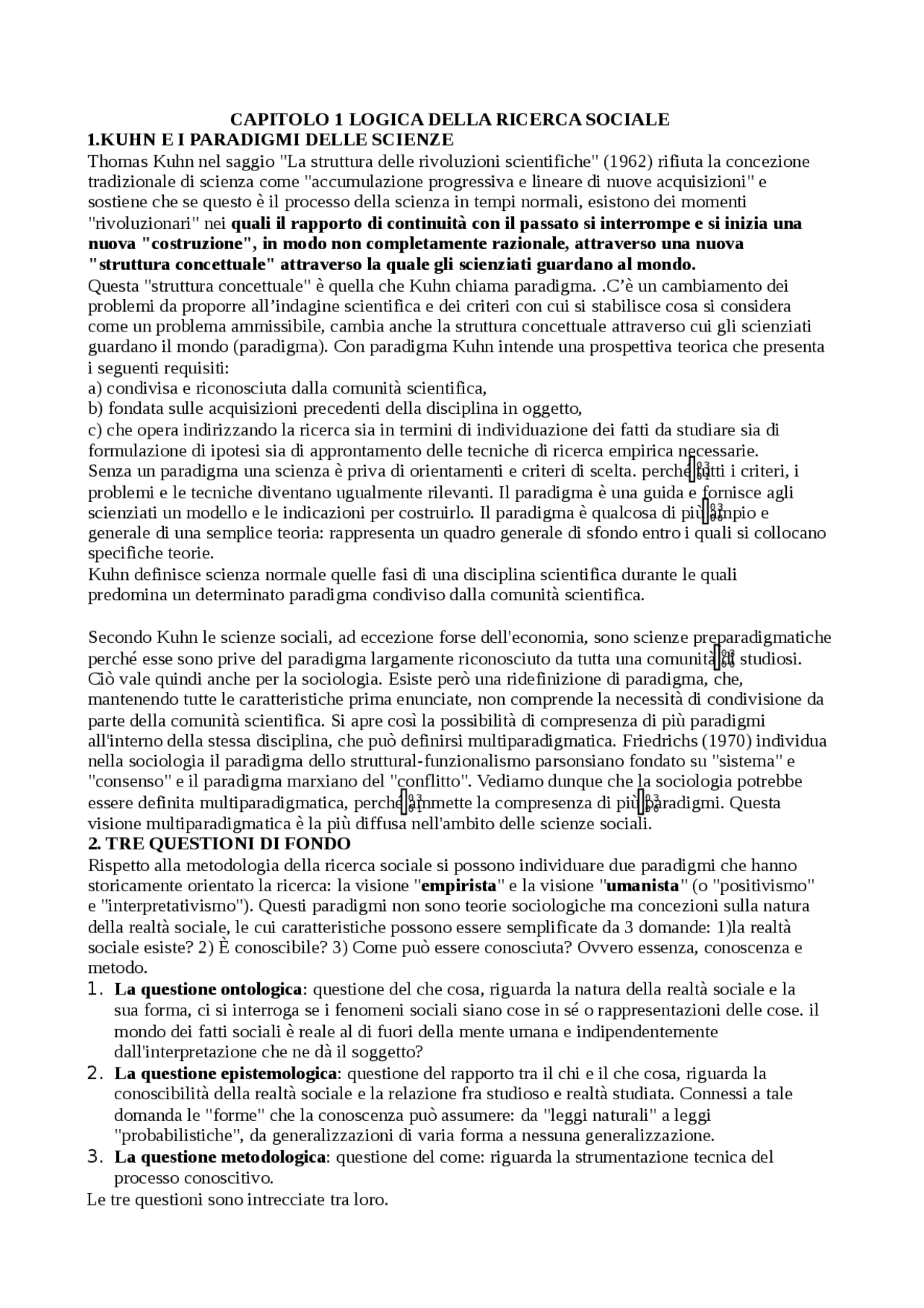 Metodologie E Tecniche Della Ricerca Sociale Corbetta Docsity