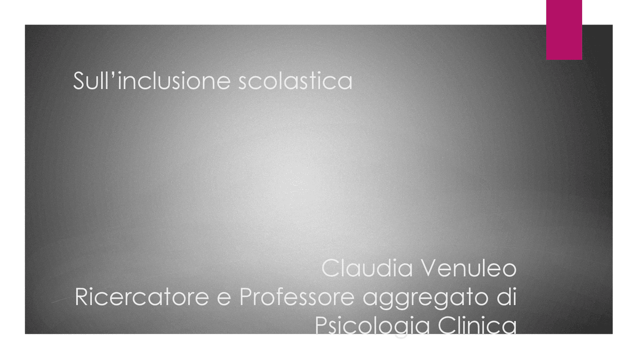Inclusione Scolastica Docsity