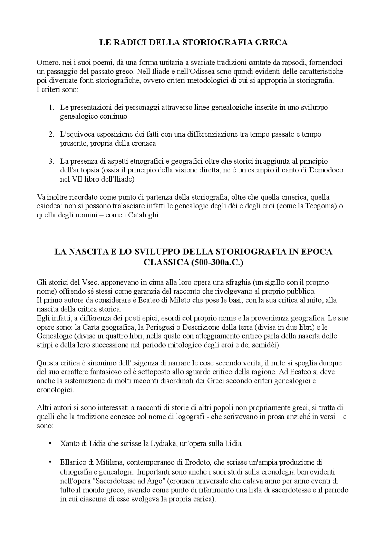 Esame Di Storia Greca Docsity