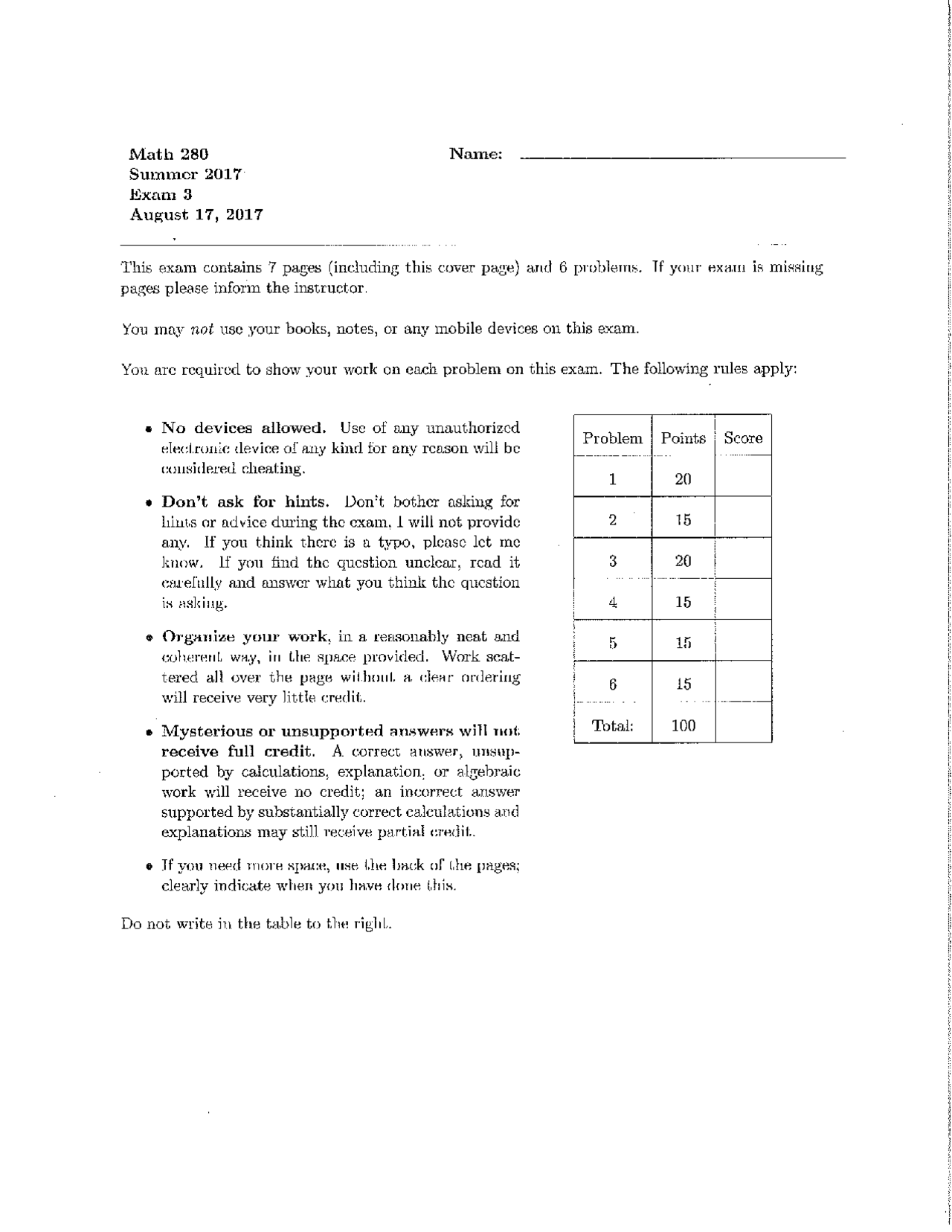 Mathematics | California State University, Northridge - CSUN MATH EXAM ...