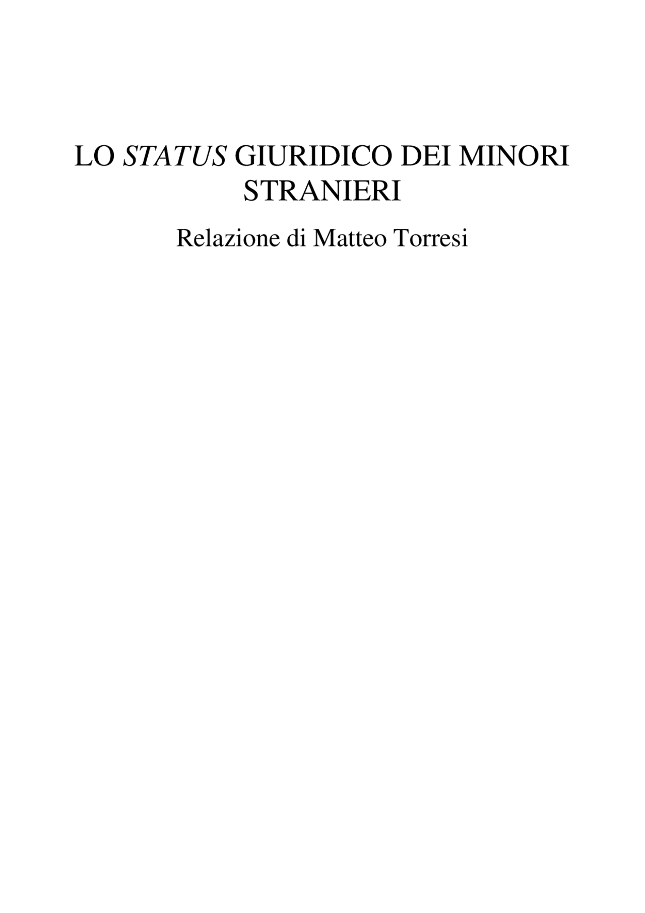 Minori Stranieri Accompagnati E Non Accompagnati Docsity