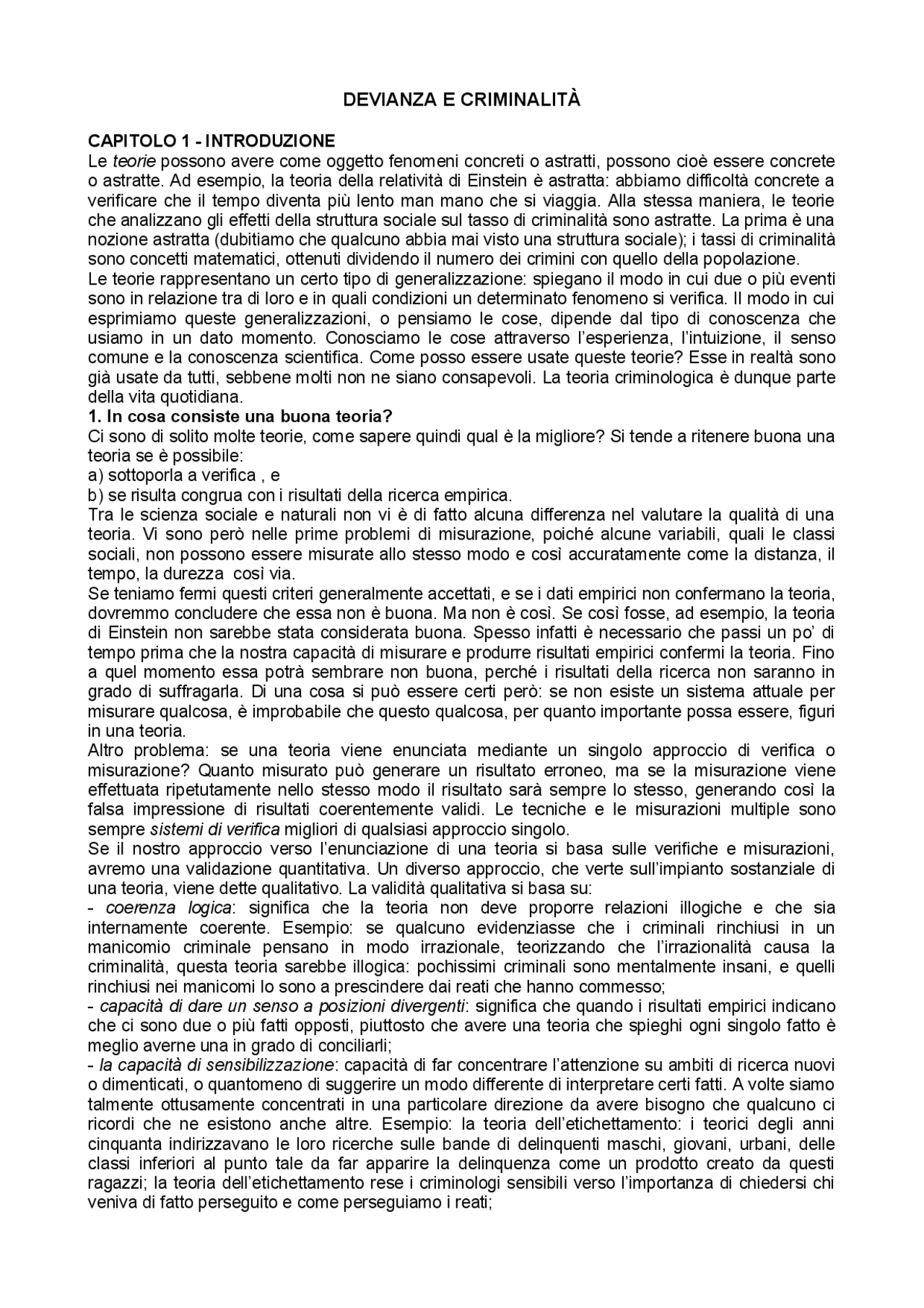Riassunto Manuale Devianza E Criminalità Di Williams Iii E Mcshane Da