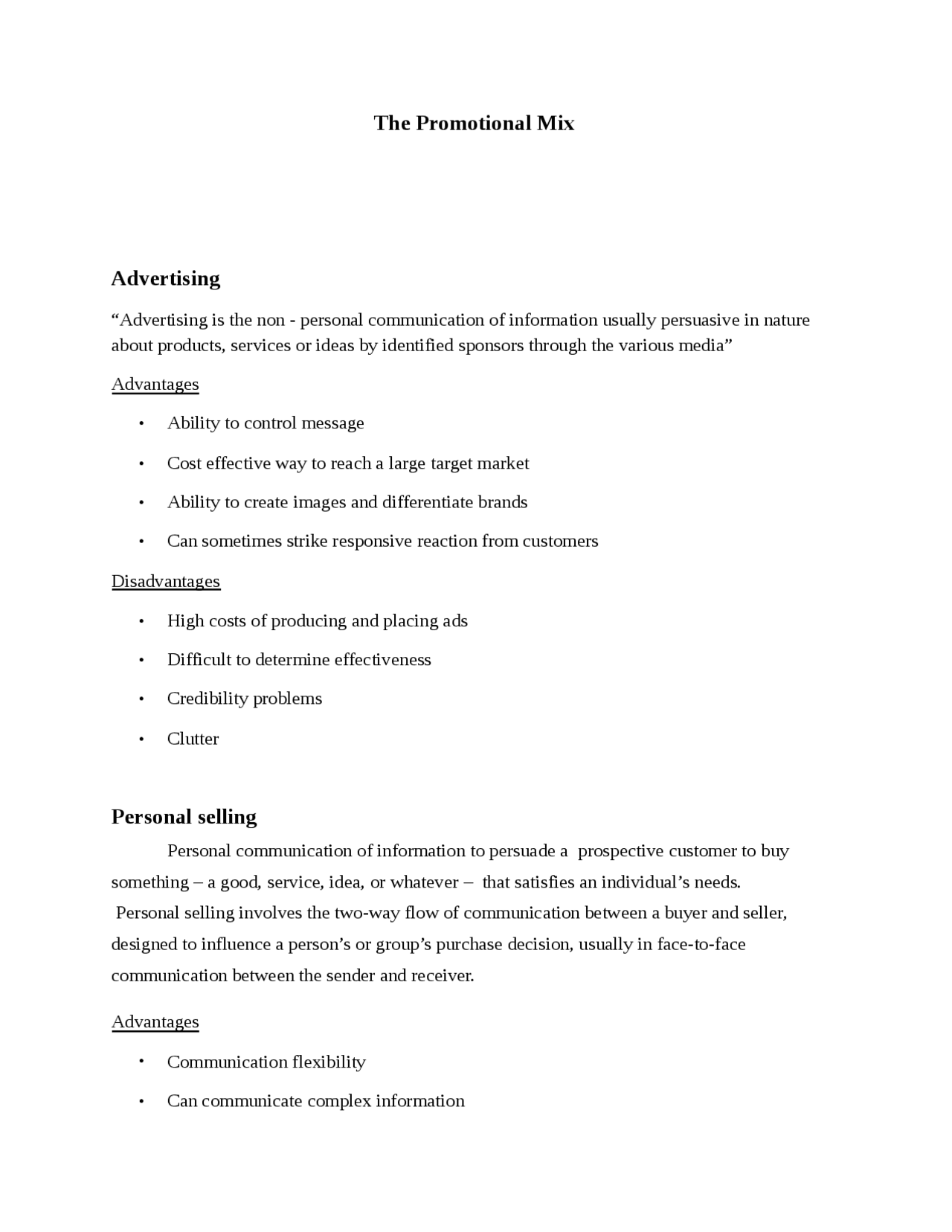 Marketing Management Docsity