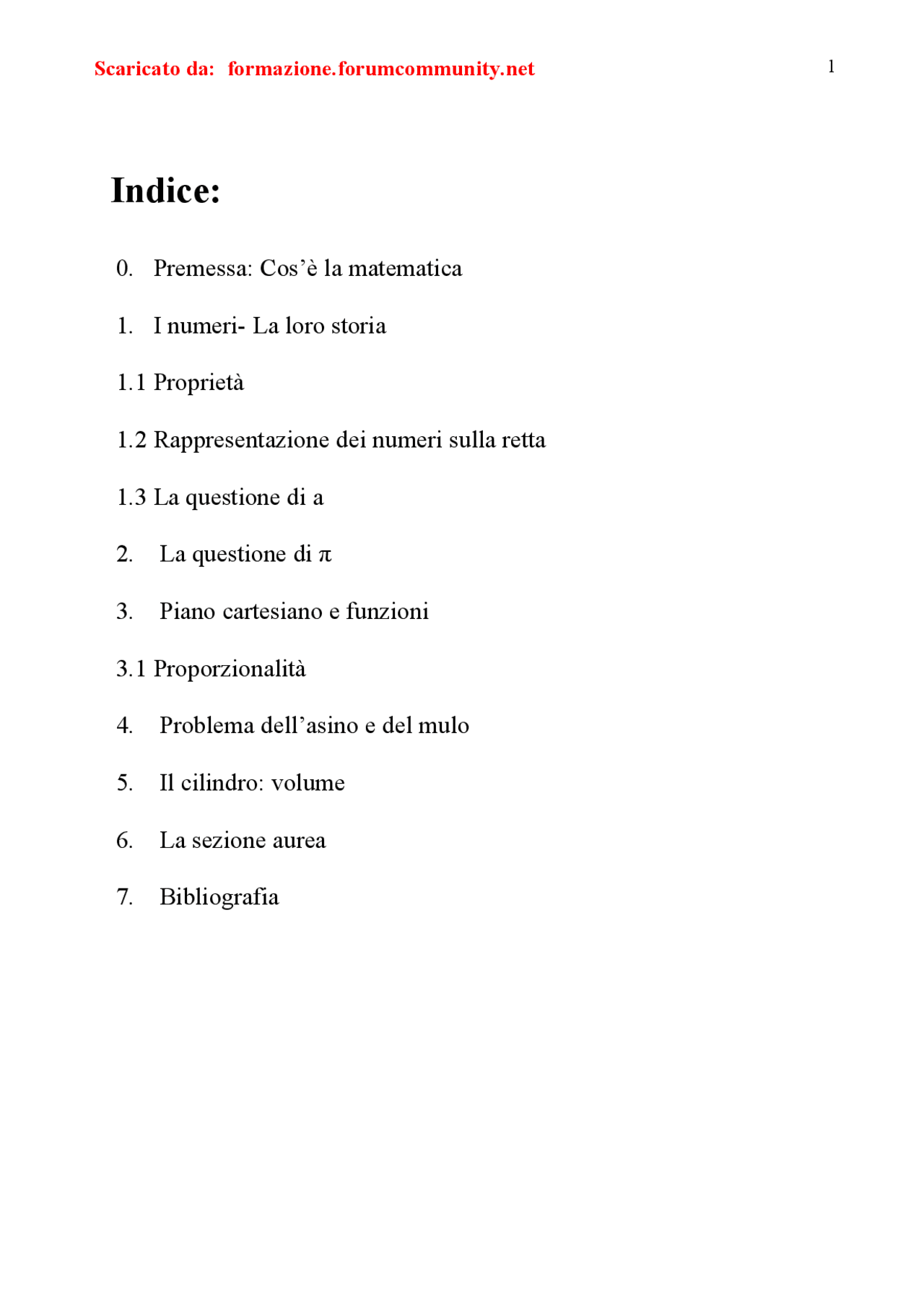 Matematica Docsity