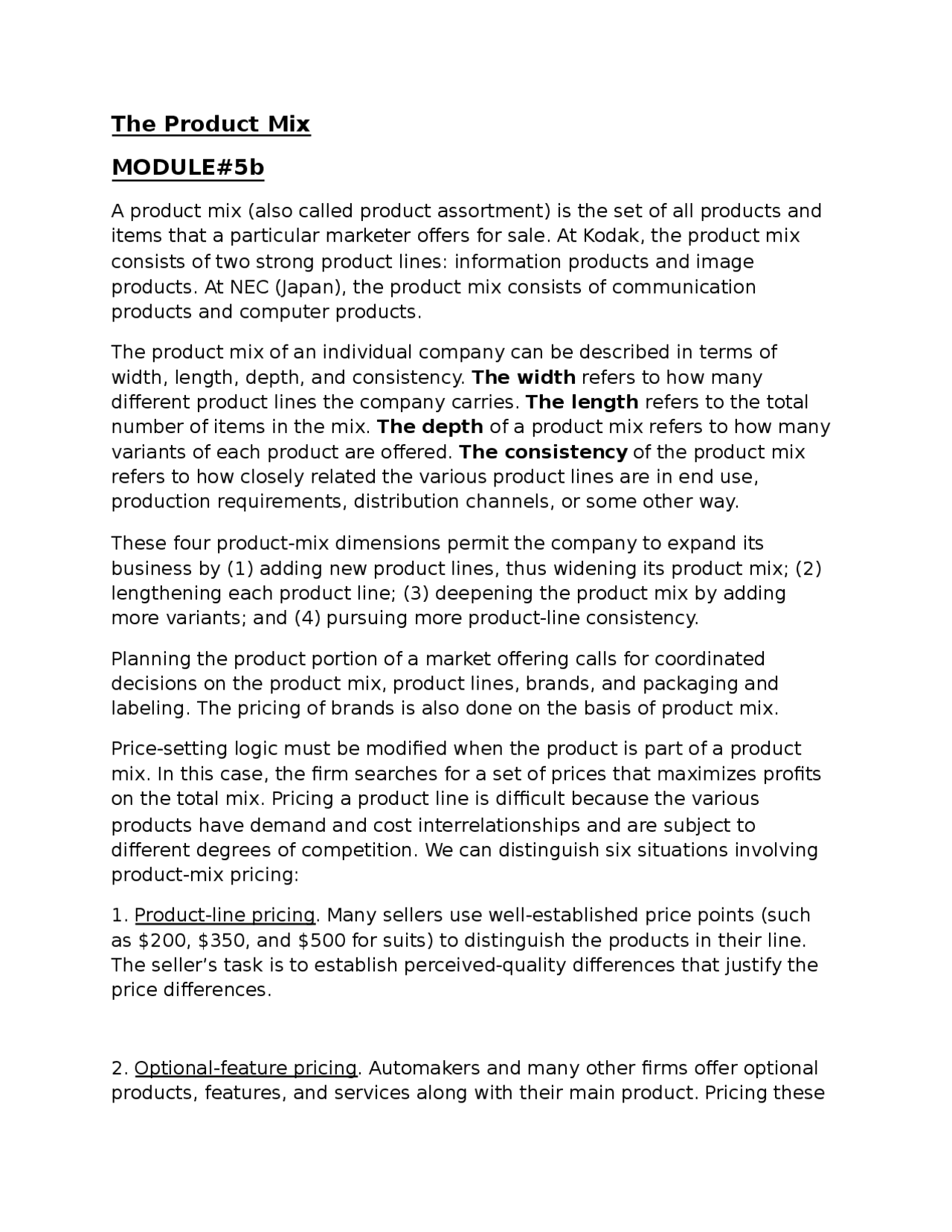 Marketing Management Docsity