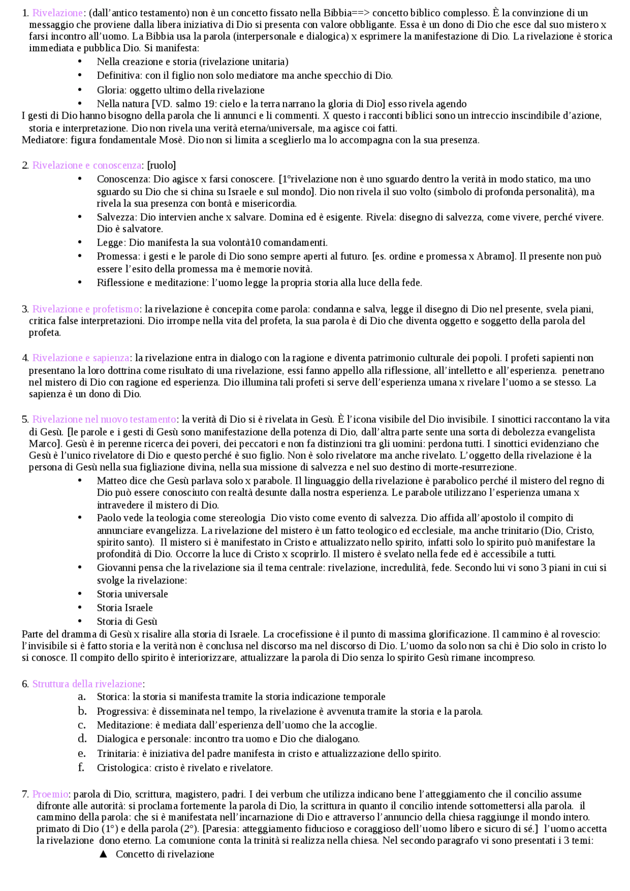 Teologia I Prof Dezza Docsity