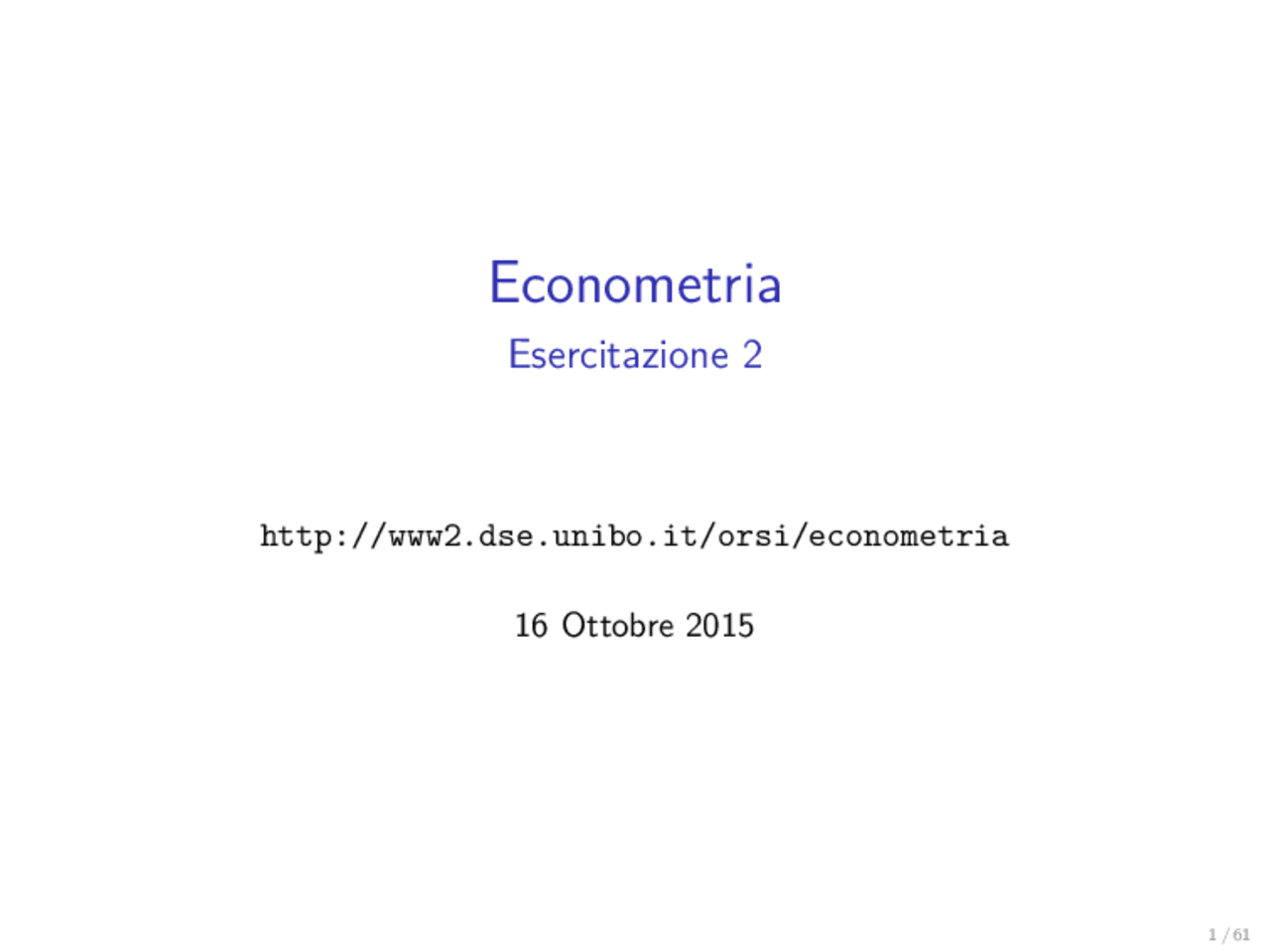 Il Modello Di Regressione Lineare Multipla Docsity