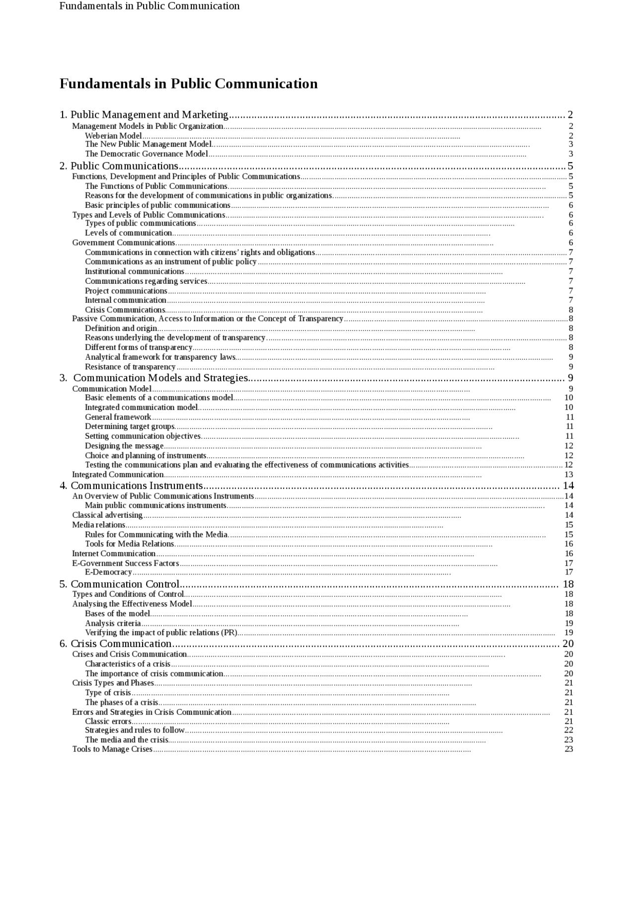 Fundamentals In Public Communication Docsity