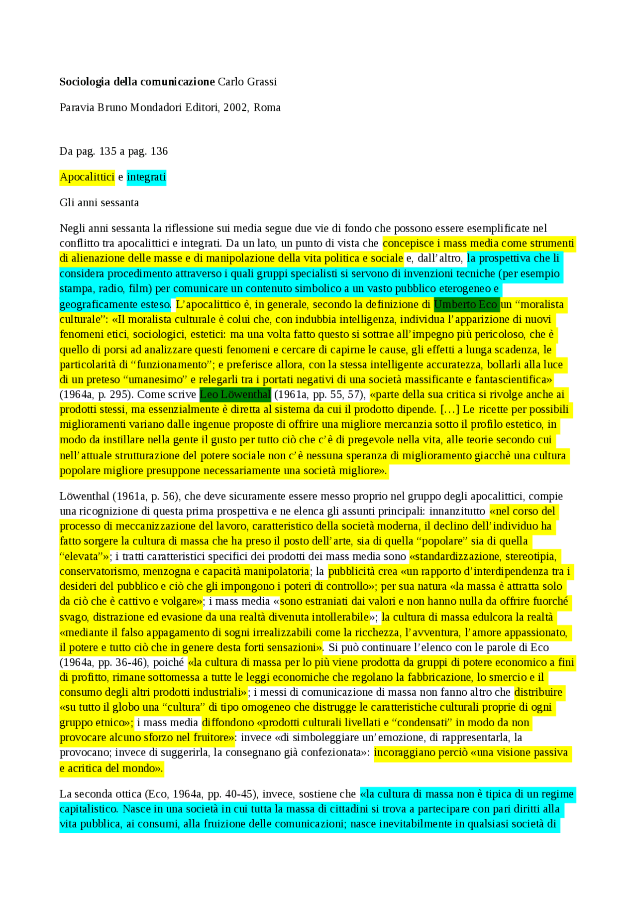 Sociologia Della Comunicazionedocx Docsity