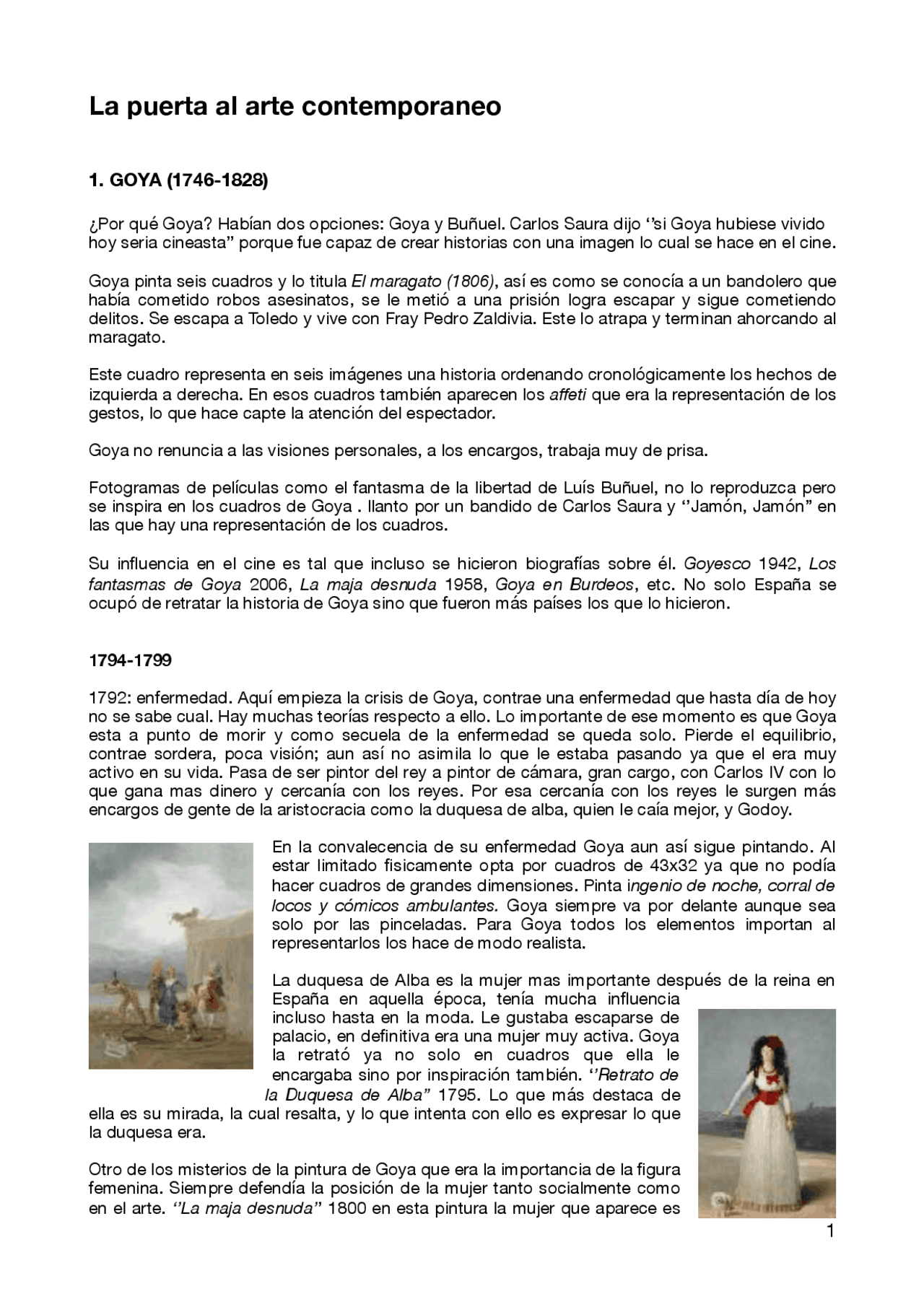 Arte Español Contemporaneo - Cristina Manzano - Docsity