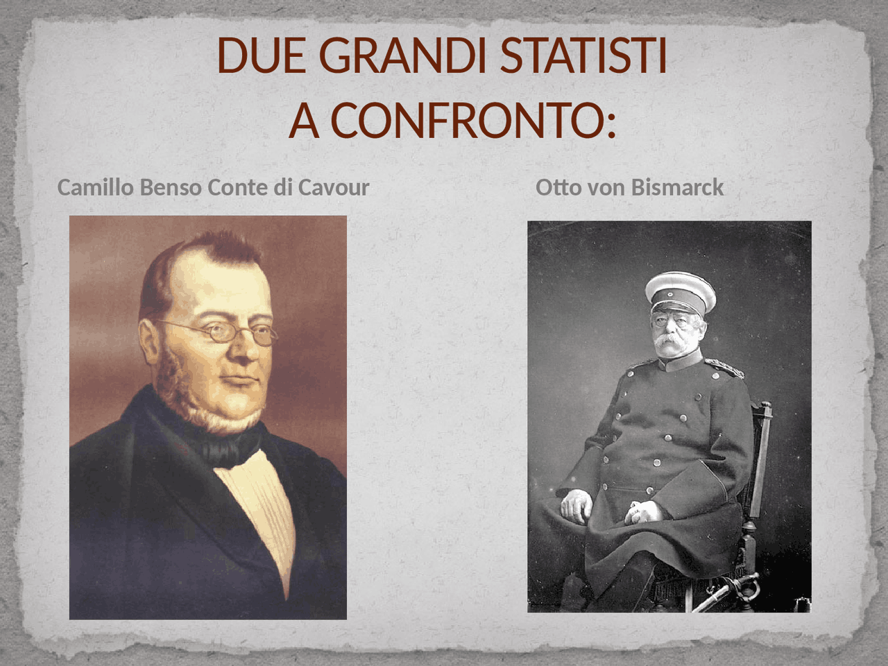 Confronto Tra Bismarck E Cavour Sintesi Del Corso Di Storia Docsity