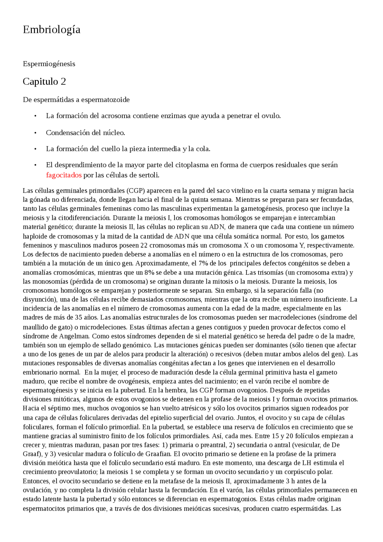 Embriologia Resumen Lagman Docsity