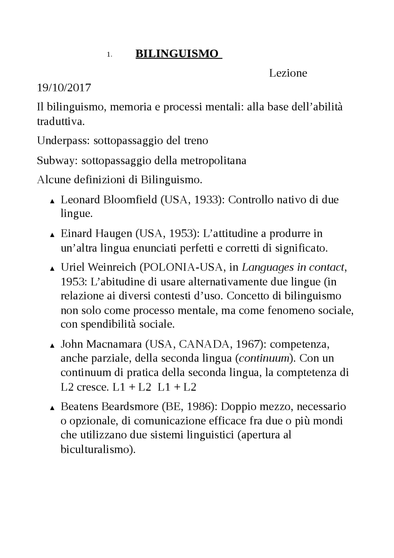 Teoria E Tecnica Della Traduzione Docsity