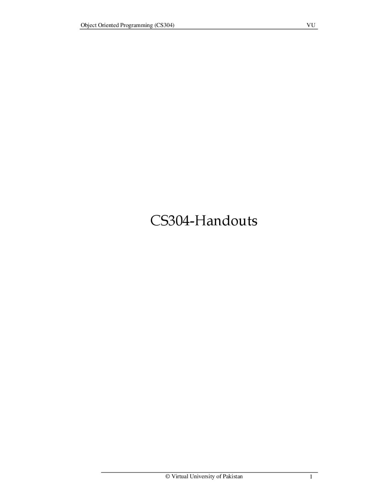 Object Oriented Programming A Mathematical World Handouts Math 181 Docsity