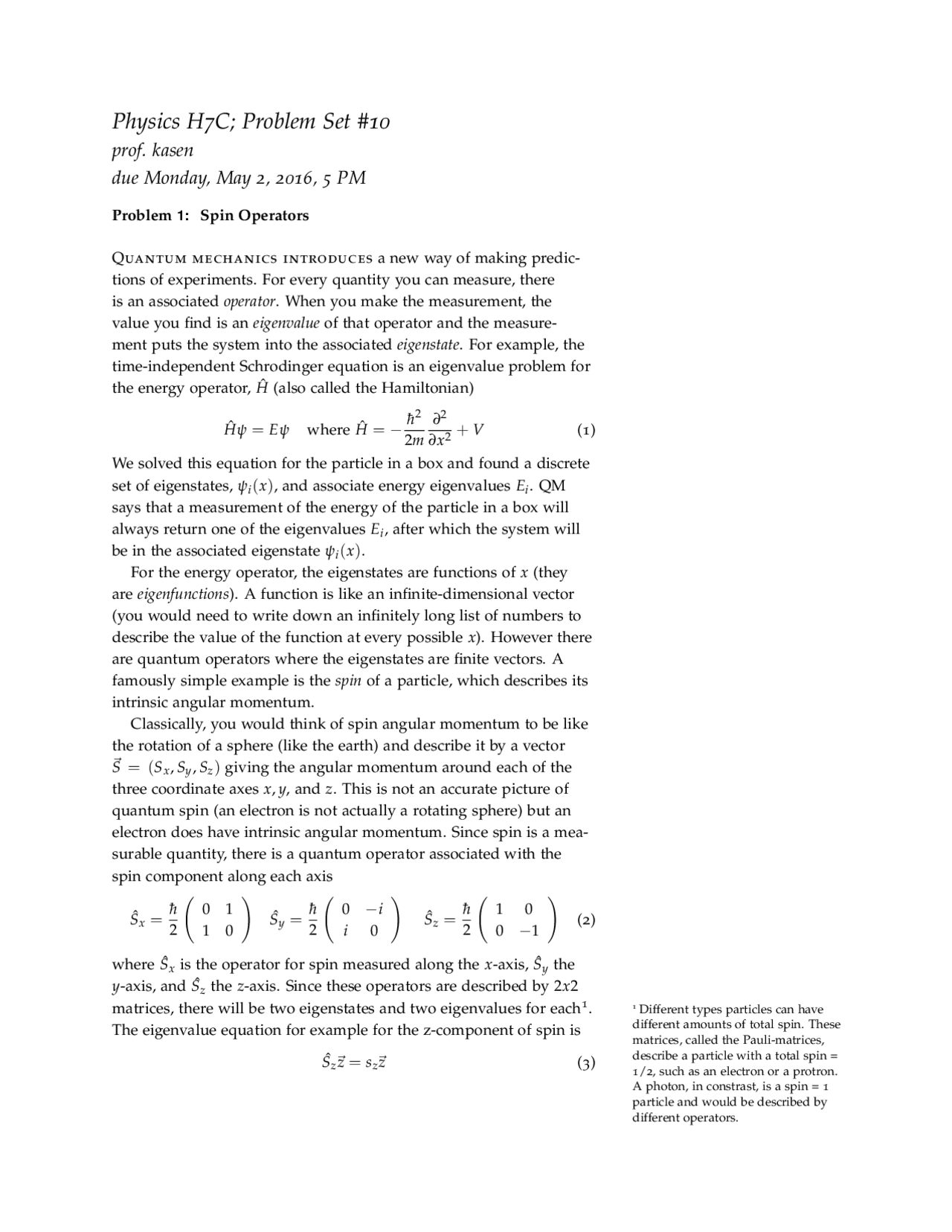 Physics H7c Exercises And Solutions Docsity