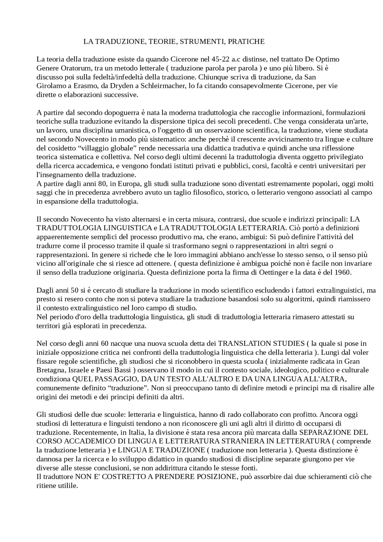 lingua e traduzione spagnola 1 | Traduzioni di Lingue | Docsity