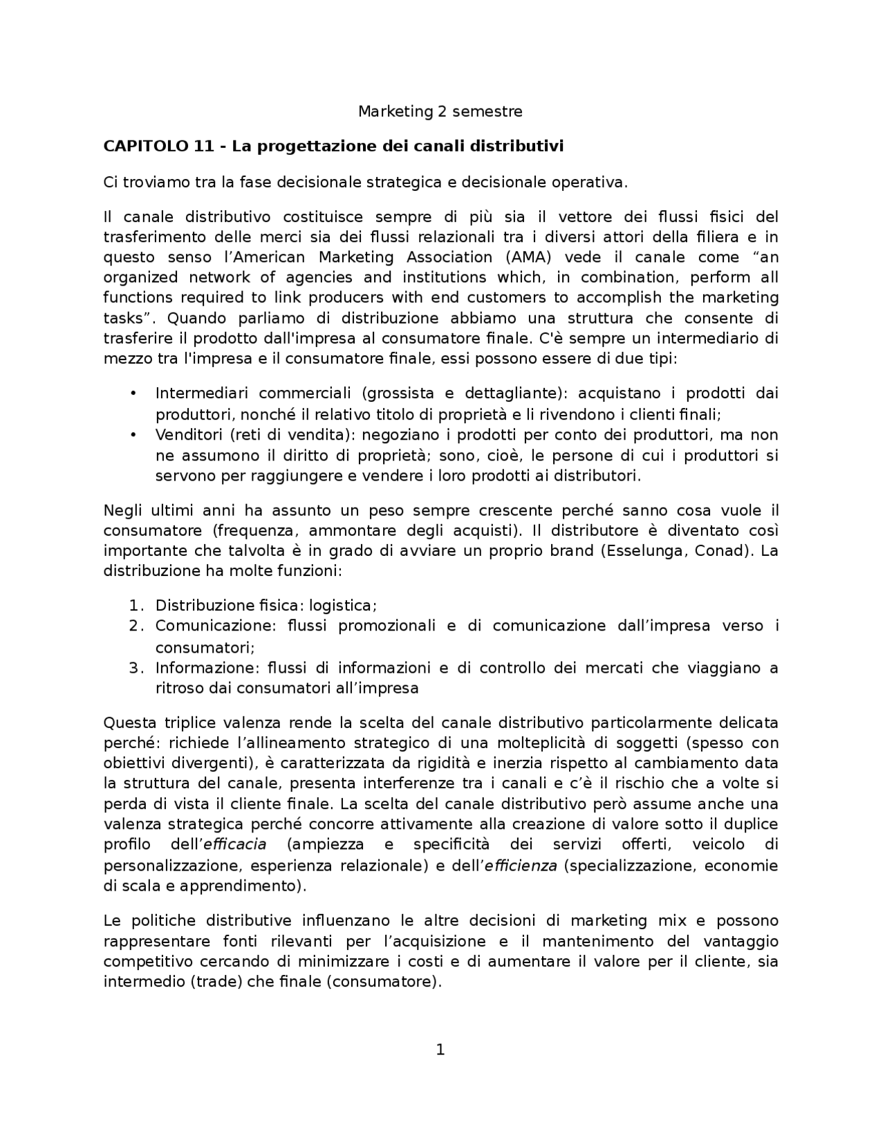 Marketing 2 Semestre Marketing Dei Servizi Docsity