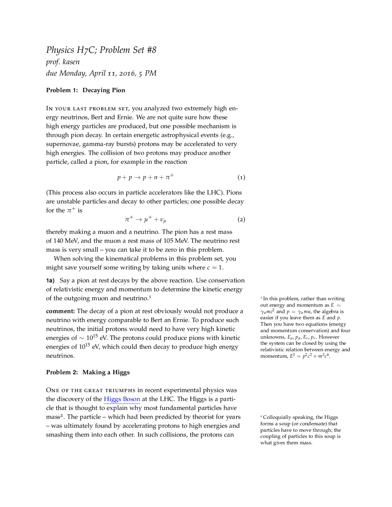 Physics H7c Exercises And Solutions Docsity