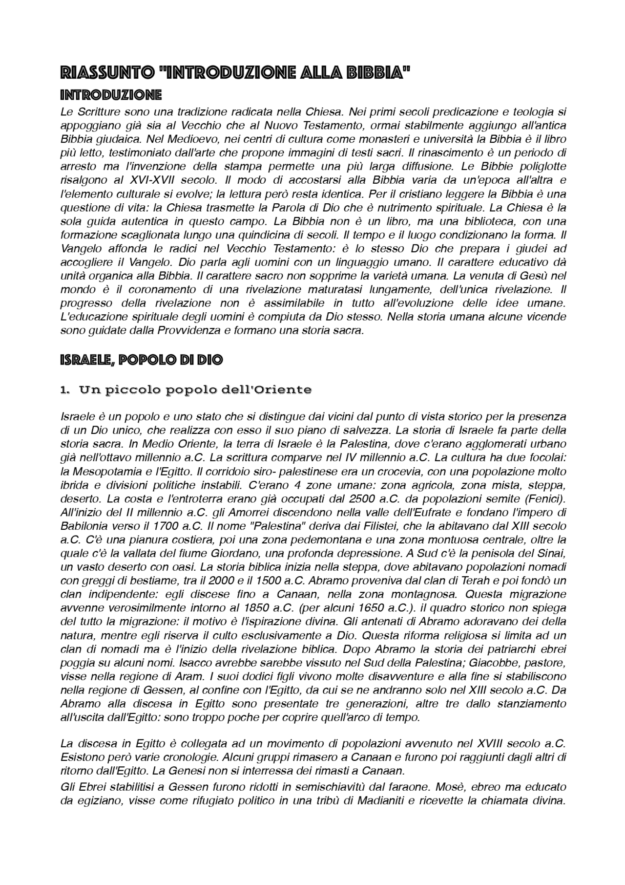 Introduzione Alla Bibbia Grelot Docsity