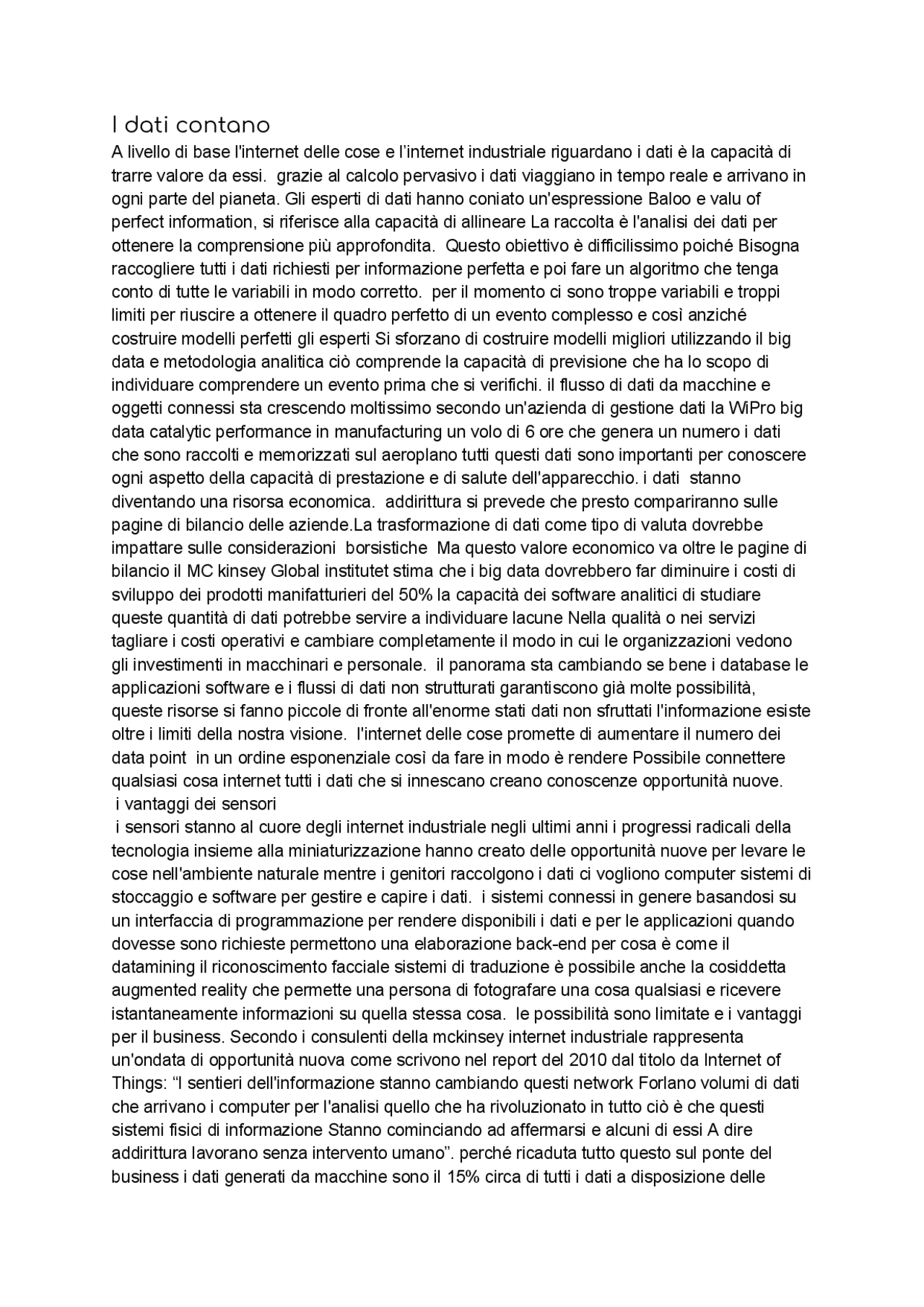 Internet Delle Cose Docsity