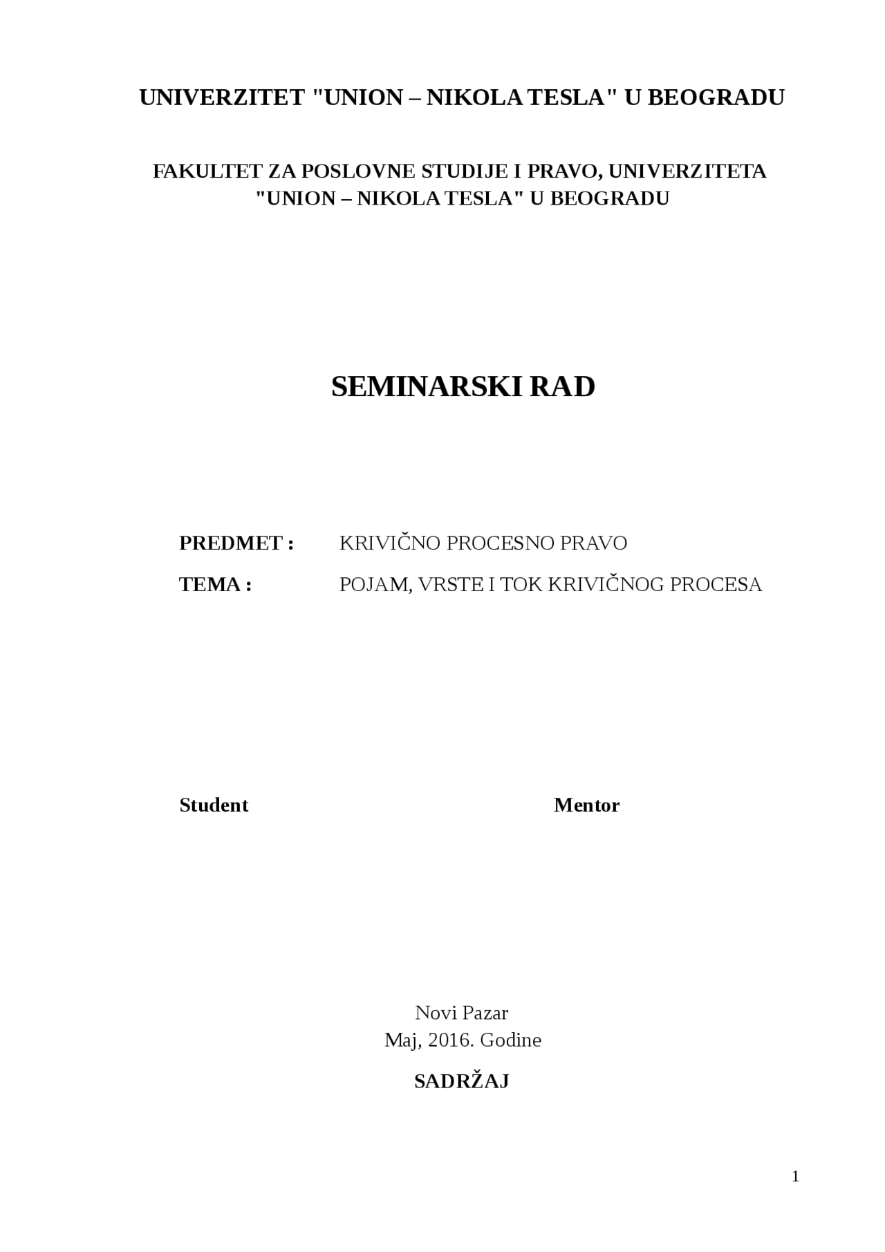 Krivicni postupak- Pojam, vrste i tok krivicnog postupka | Rezime ...