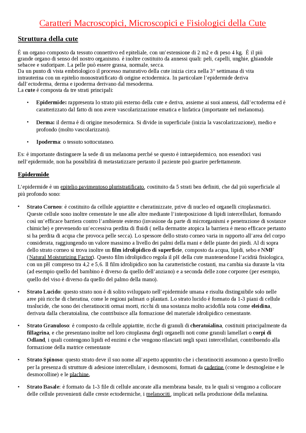 Dermatologia E Terapie Varie Docsity