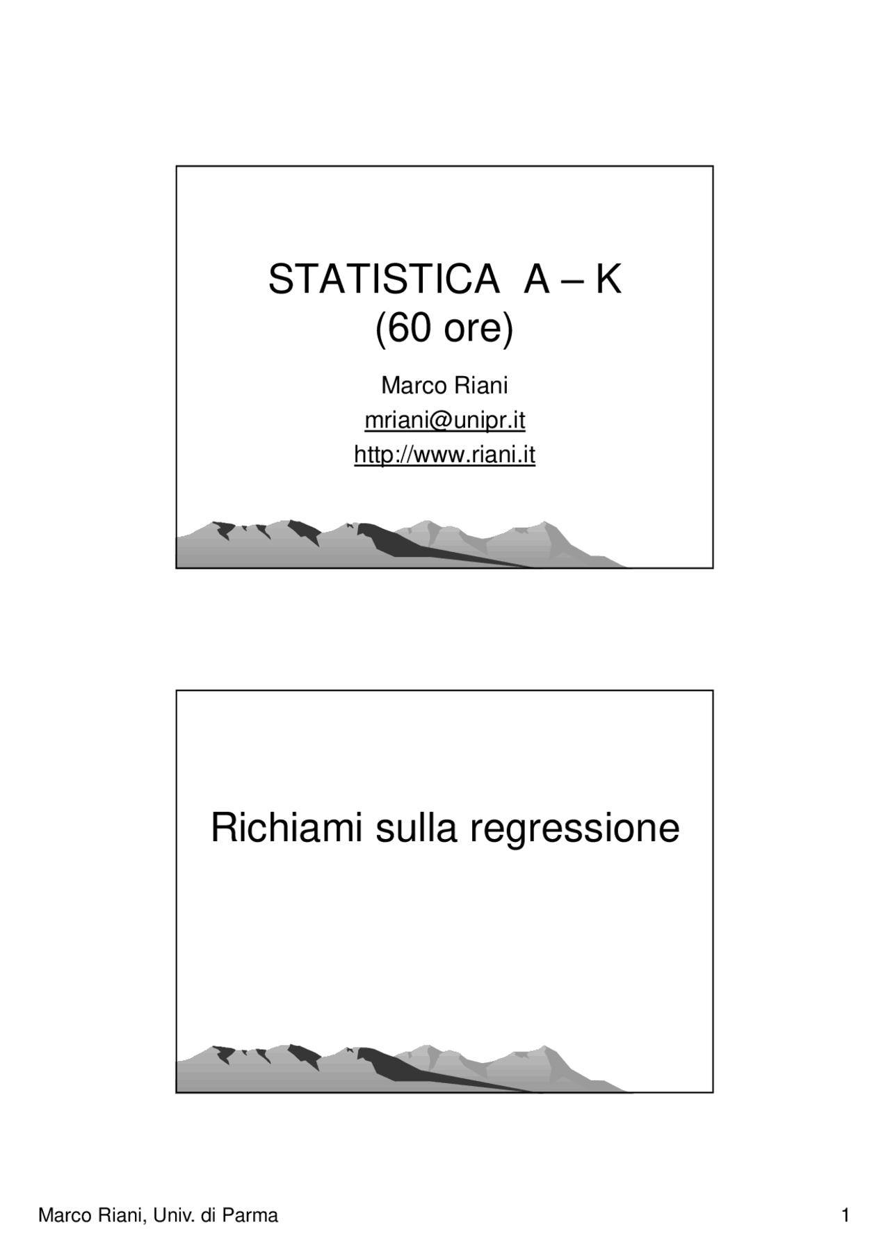 Appunti Statistica Su Regressione Docsity