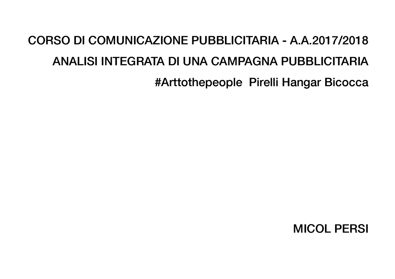 Analisi Di Una Pubblicità Docsity