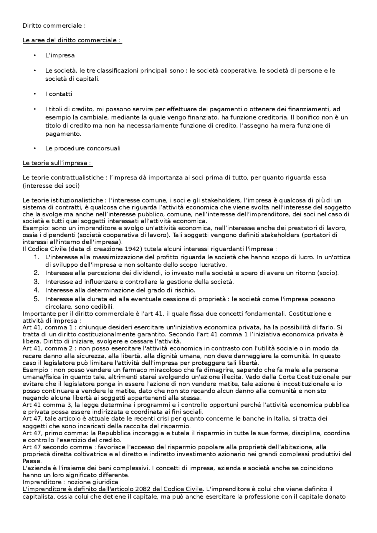 Diritto Commerciale Ii Parte Docsity