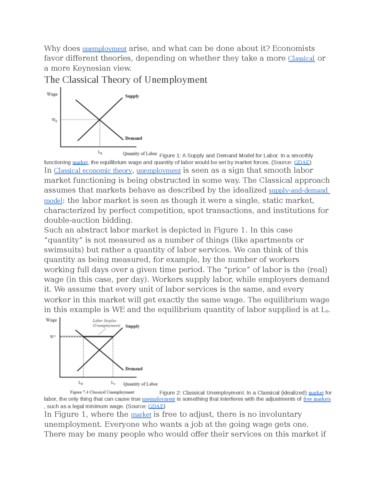Classical vs keynesian debate for the unemployment and economic growth ...
