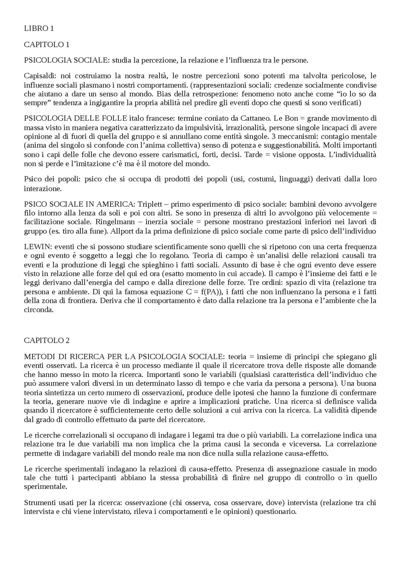 Riassunto di psicologia sociale - università degli studi di Torino ...