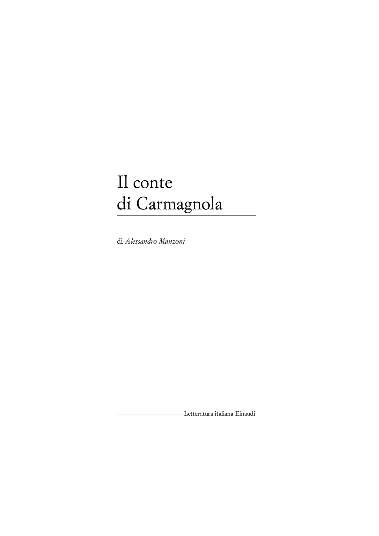 Il Conte Di Carmagnola Opera Docsity