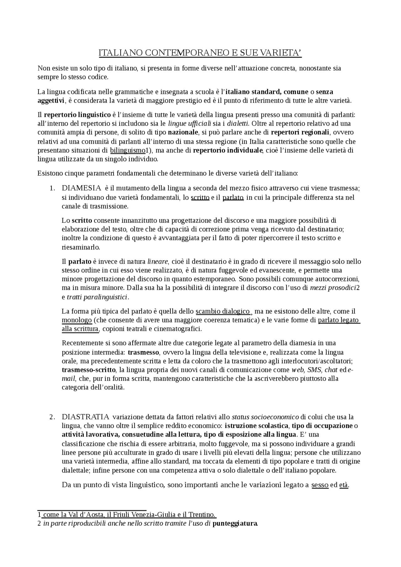 ELEMENTI DI LINGUISTICA ITALIANA, Bonomi, Masini, Morgana, Piotti - Docsity