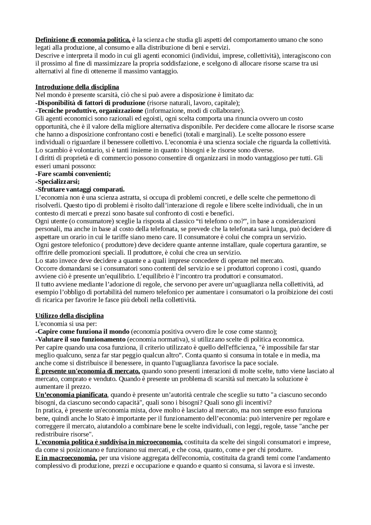 Corso Di Microeconomia Docsity