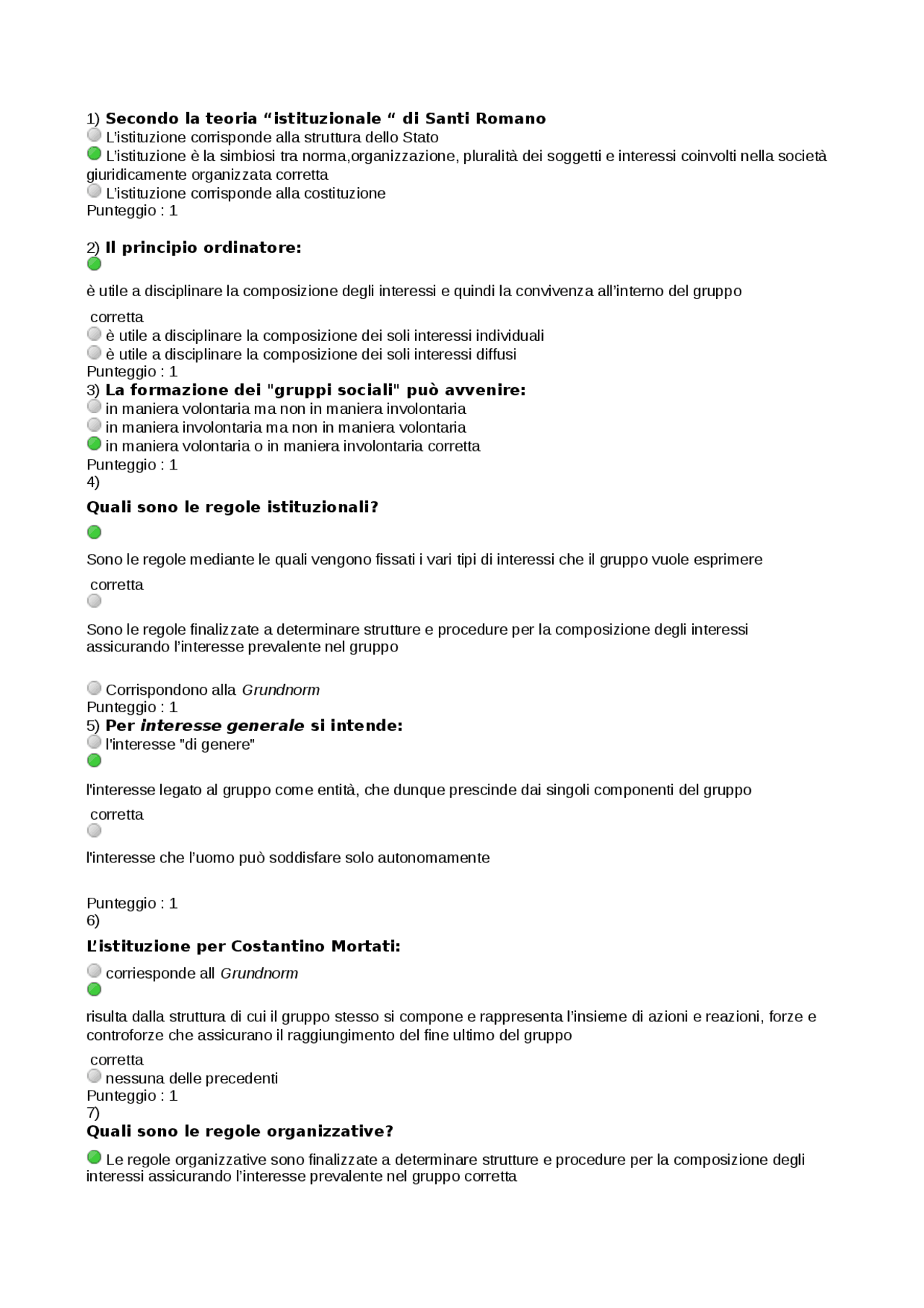 Istituzioni Diritto Pubblico Scienze Politiche Unicusano Docsity
