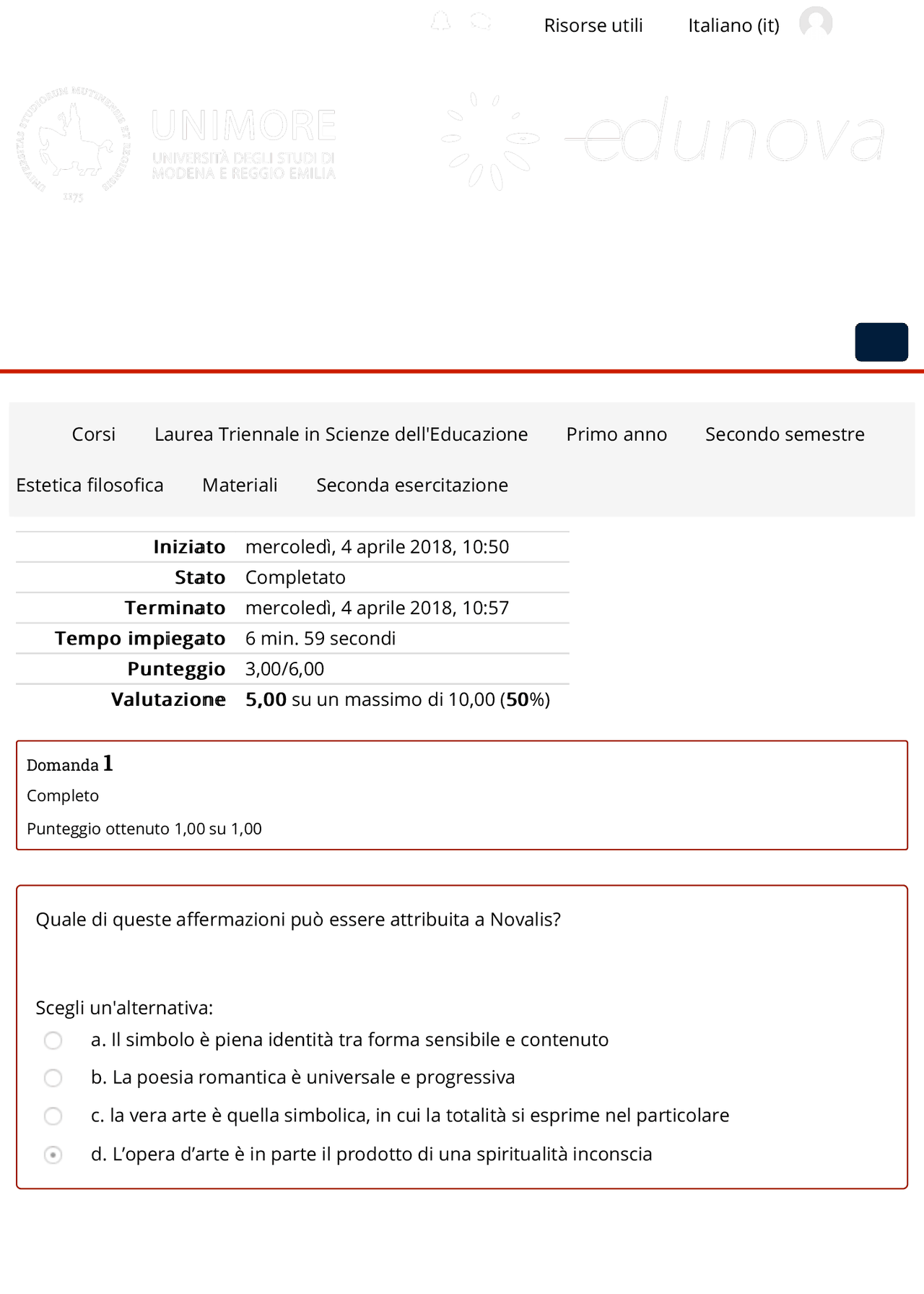 Esercitazioni Esame Sced Unimore Docsity