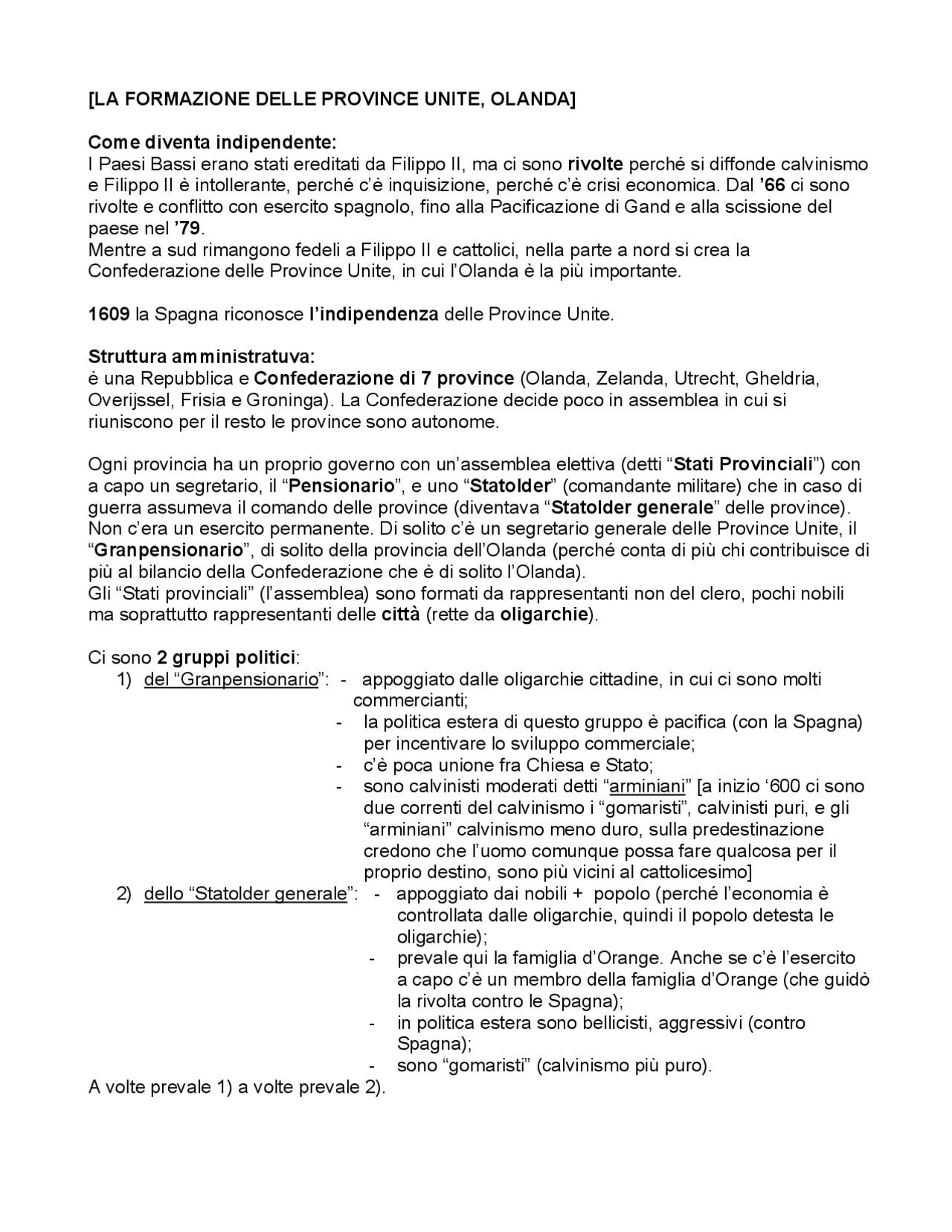 Schemi Storia Moderna Manuale Carlo Capra Docsity