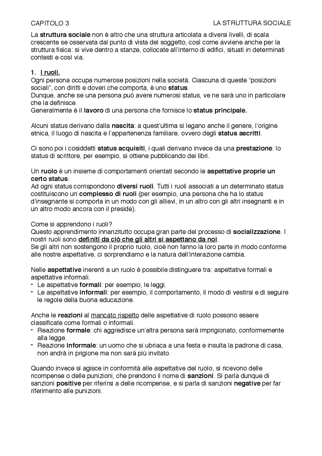 Manuale Di Sociologia Smelser Riassunto Capitolo 3 Docsity