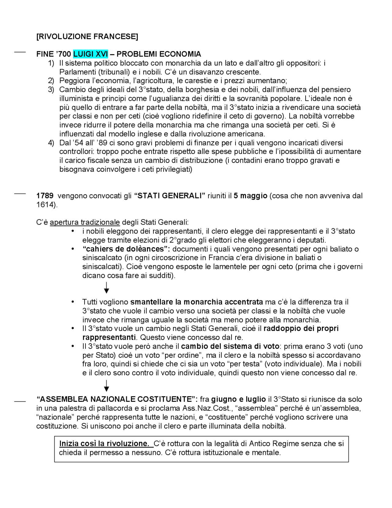 Schemi Storia Moderna Manuale Carlo Capra Docsity