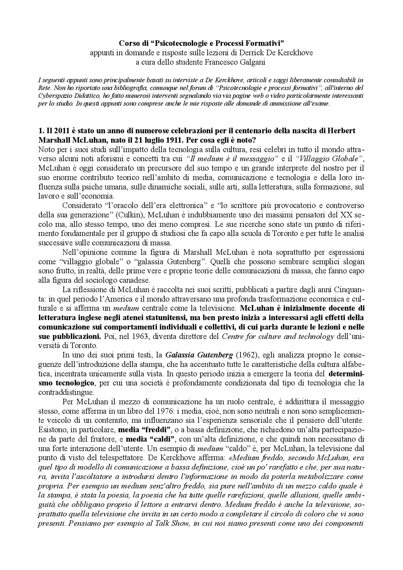 Derkekove Psicotecnologie Docsity